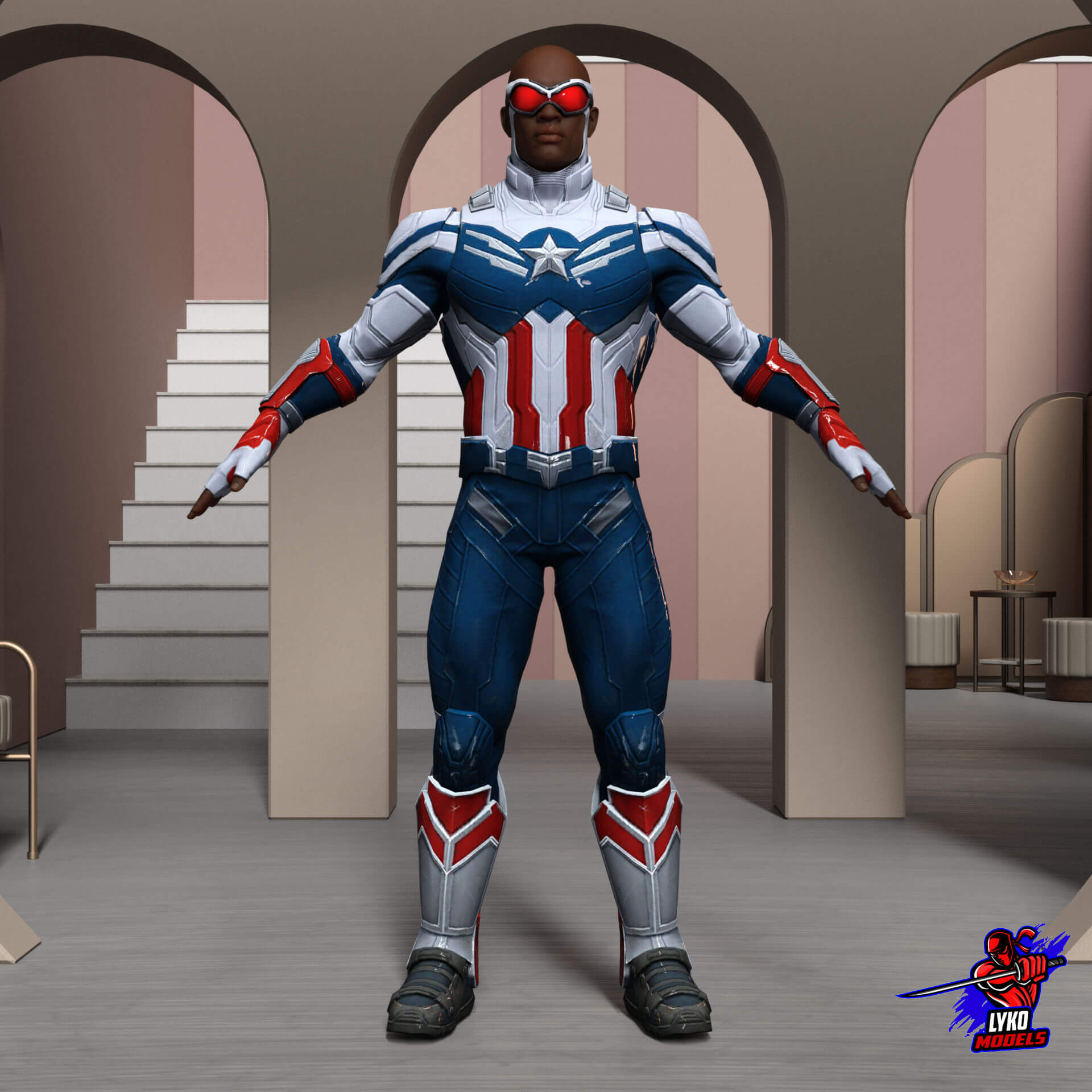 Lyko3D Sam Captain America Disney Plus Outfit for G8M - Daz Content by ...