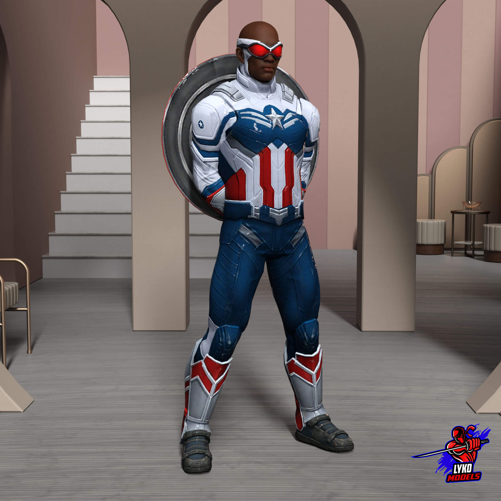 Lyko3D Sam Captain America Disney Plus Outfit for G8M - Daz Content by ...