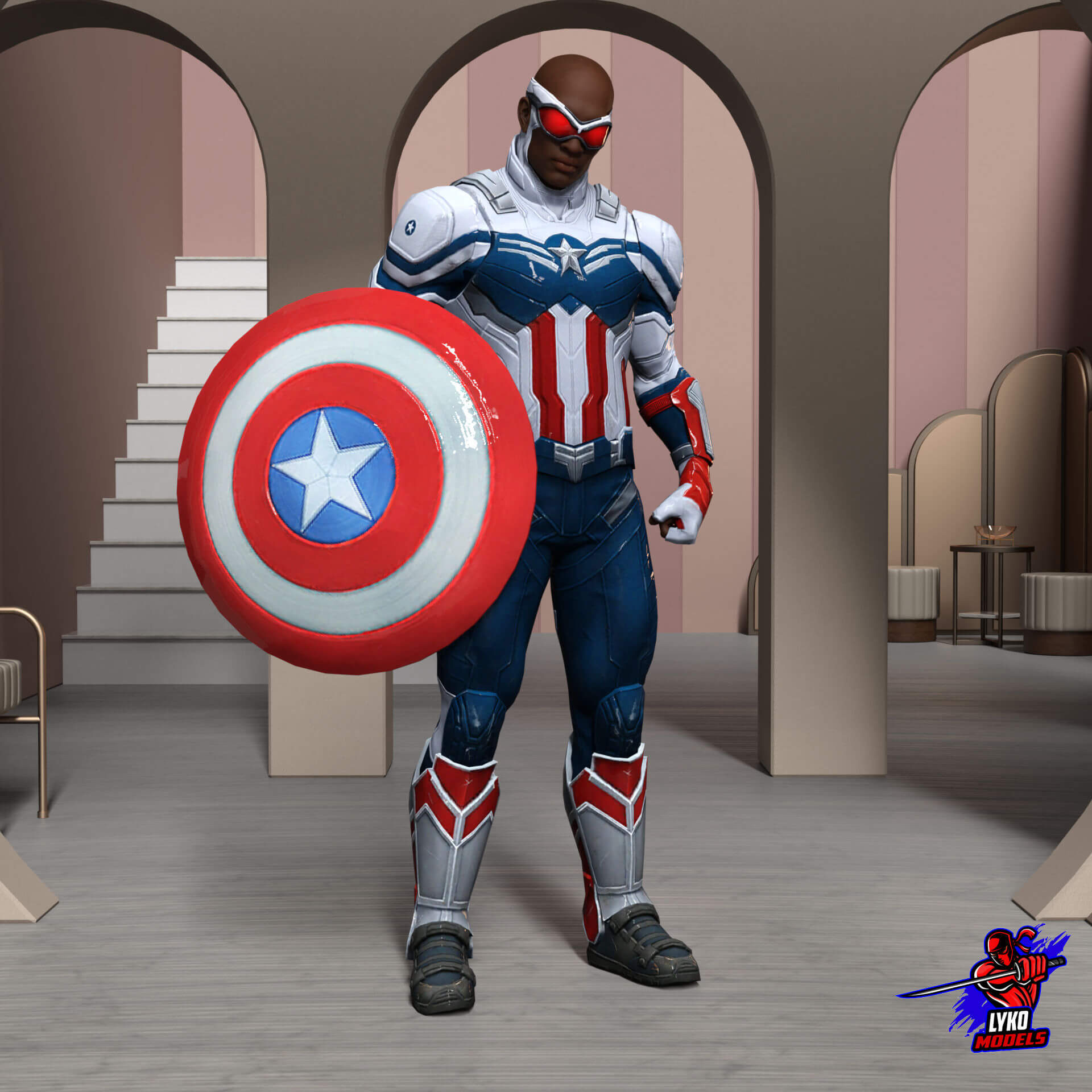 Lyko3D Sam Captain America Disney Plus Outfit for G8M - Daz Content by ...