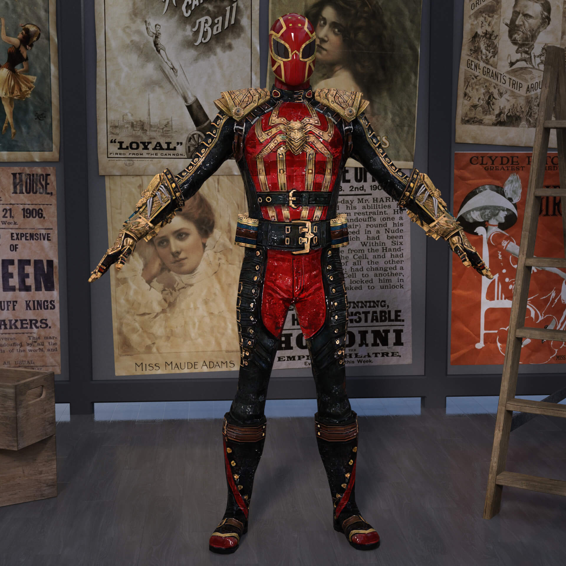 Lyko3D Steampunk Spider-Man for G8M Daz Content by LykoModels