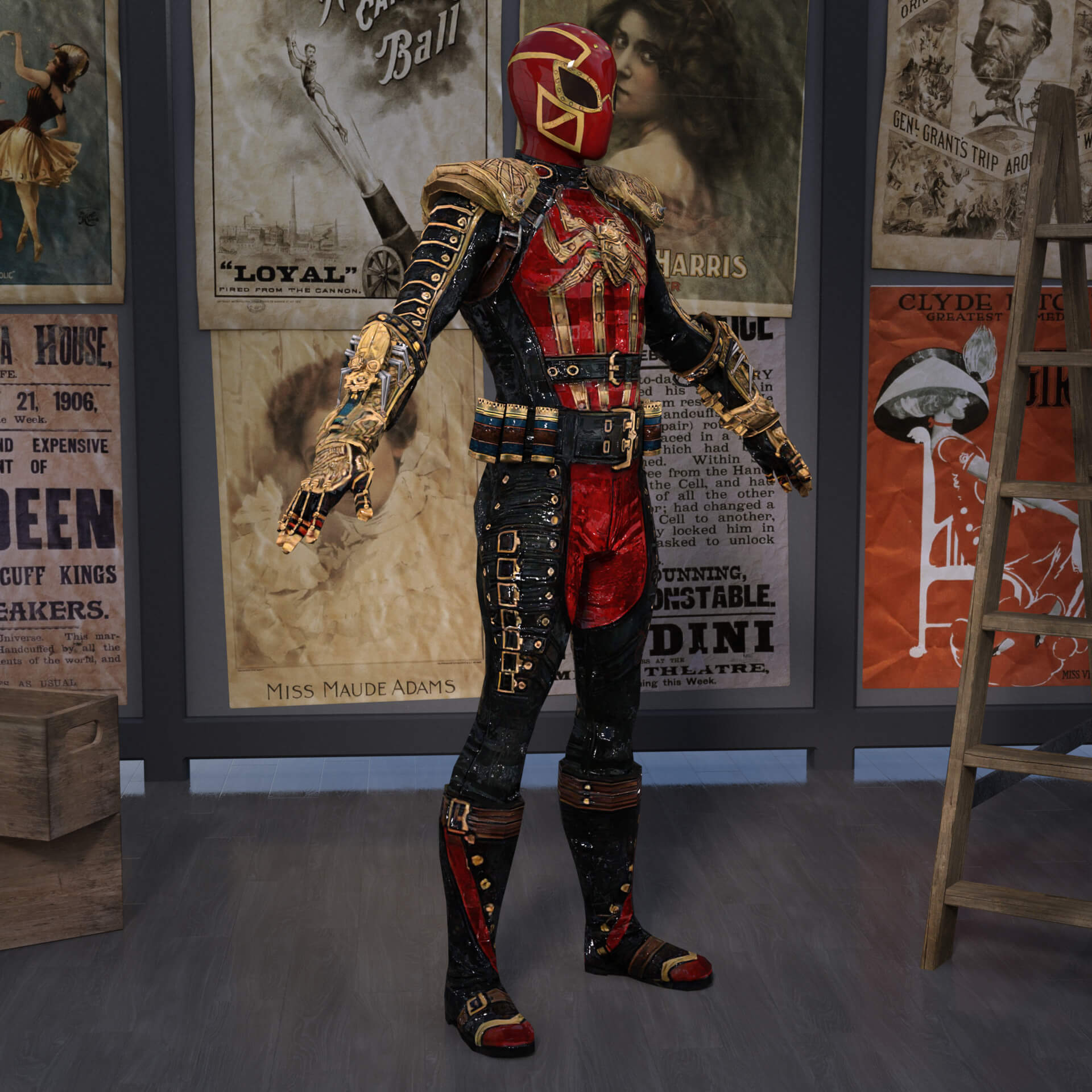 Lyko3D Steampunk Spider-Man for G8M Daz Content by LykoModels