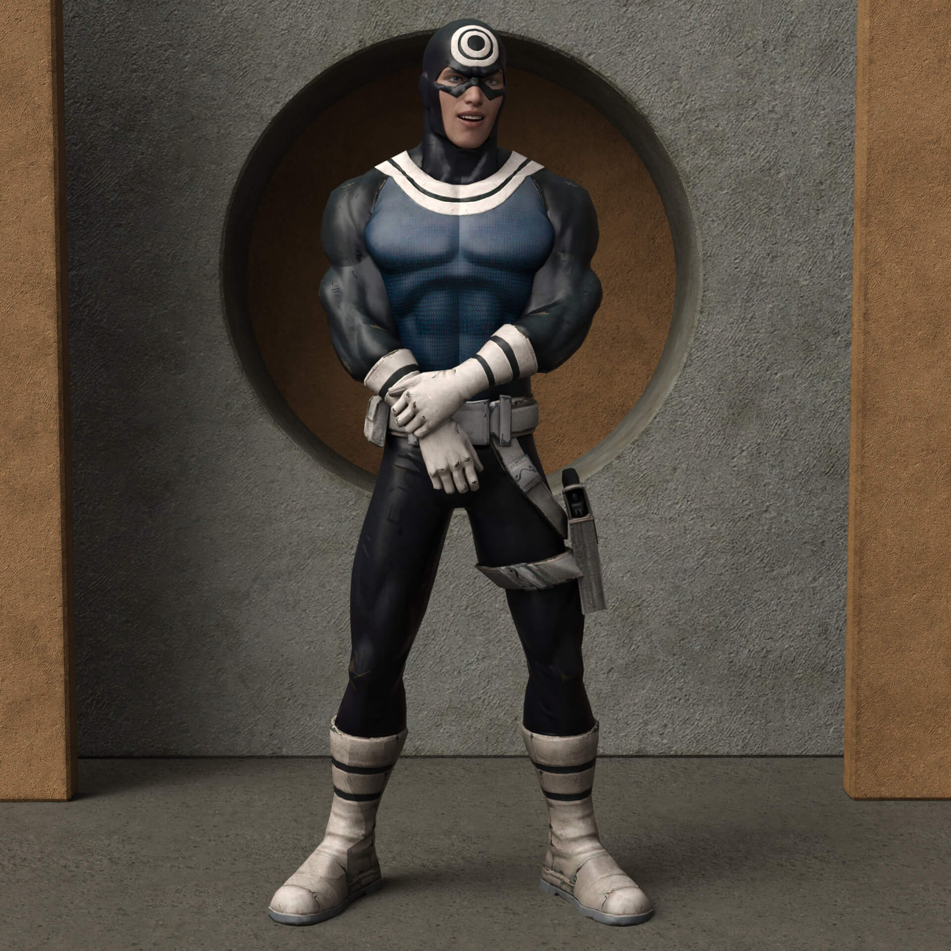 Lyko3D Ultimate Comic Bullseye Outfit for G8M - Daz Content by LykoModels