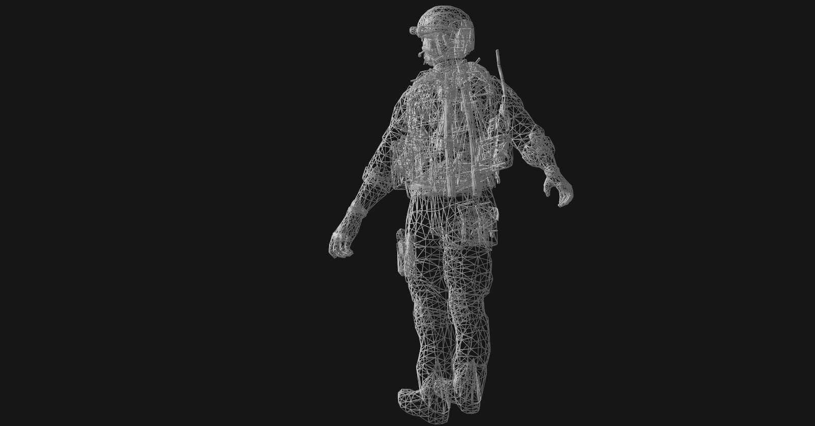 Male Army Soldier Camo - 3D Model by LykoModels