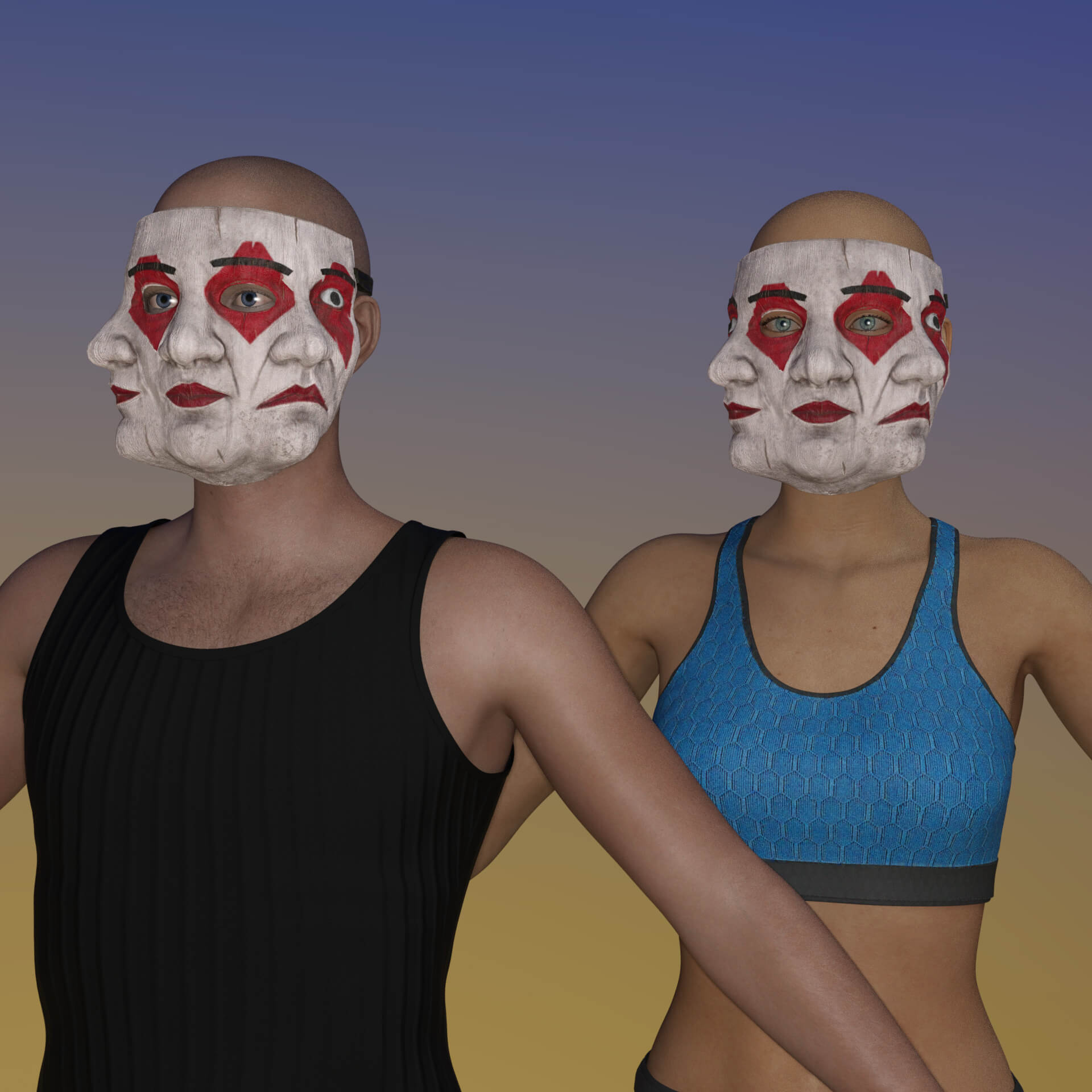 Many Faces Mask for Genesis 8 Figures - Daz Content by LykoModels
