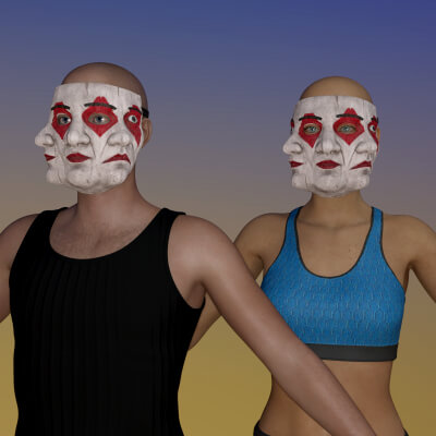 Many Faces Mask for Genesis 8 Figures - Daz Content by LykoModels
