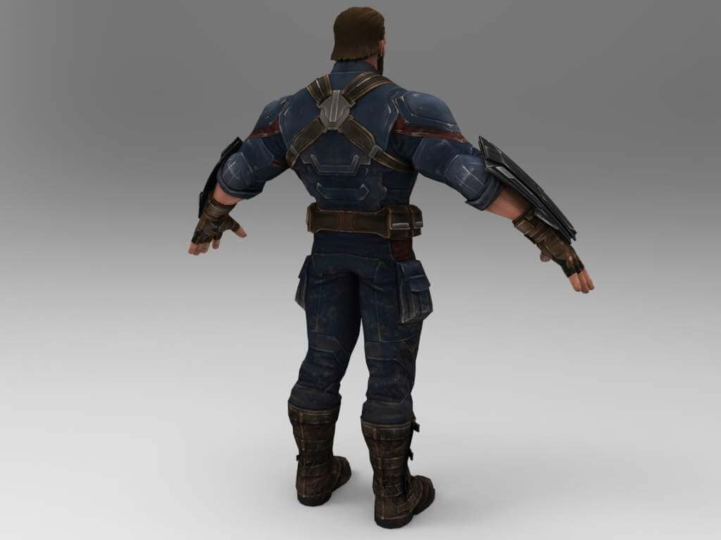 Captain America - 3D Model by LykoModels