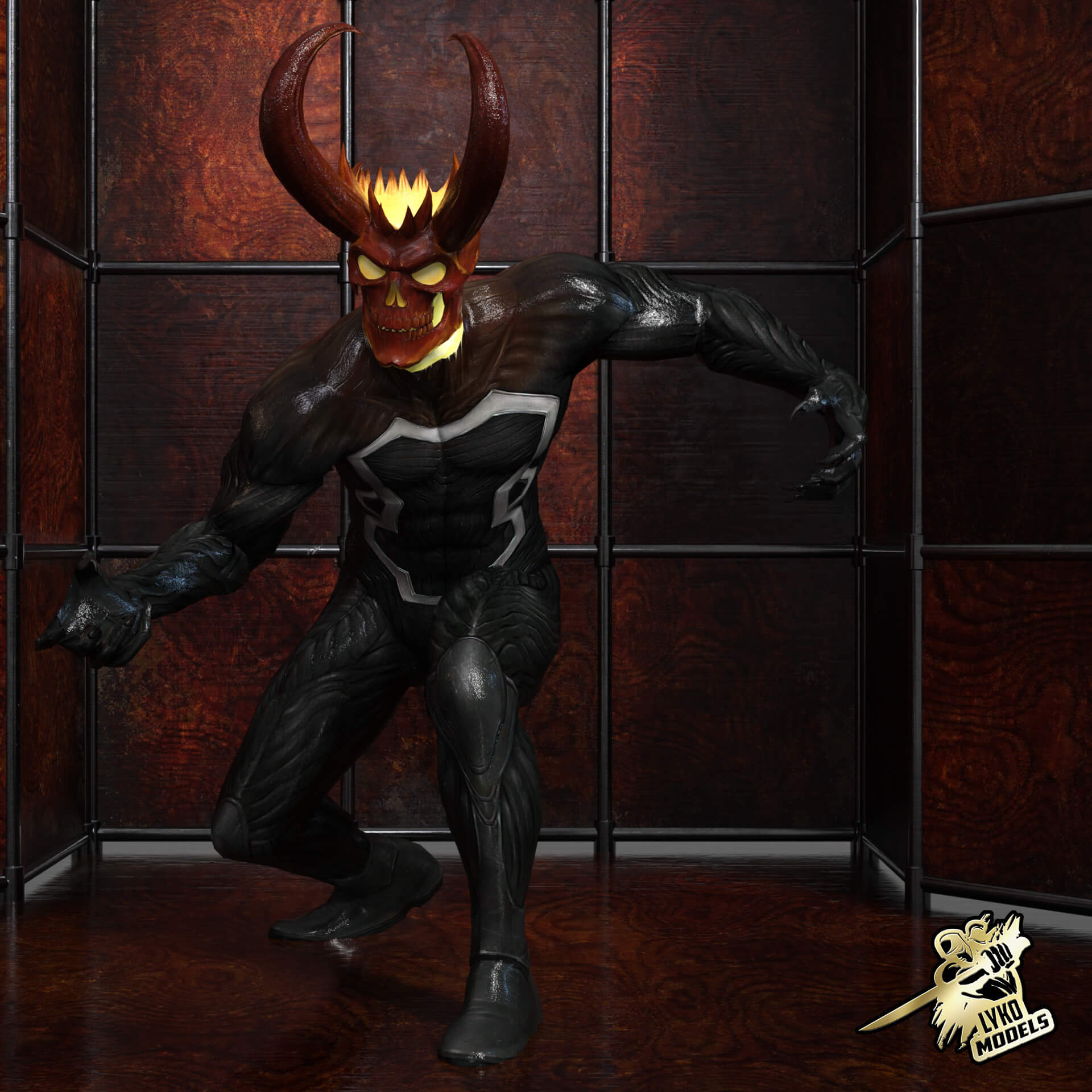 Marvel Ghost Rider King of Hell Outfit for G8M - Daz Content by LykoModels