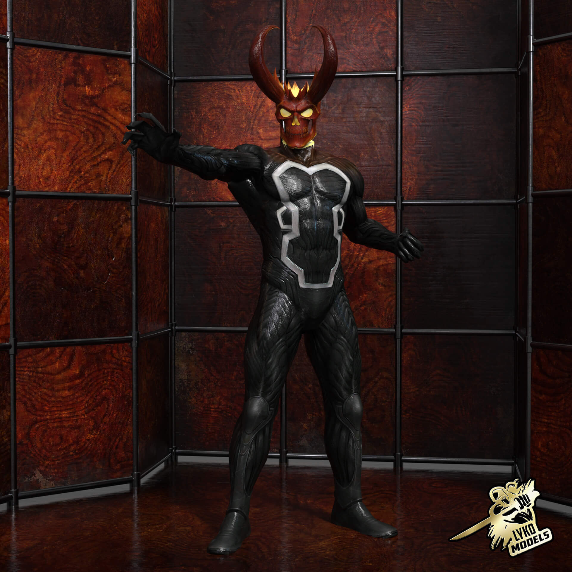 Marvel Ghost Rider King of Hell Outfit for G8M - Daz Content by LykoModels