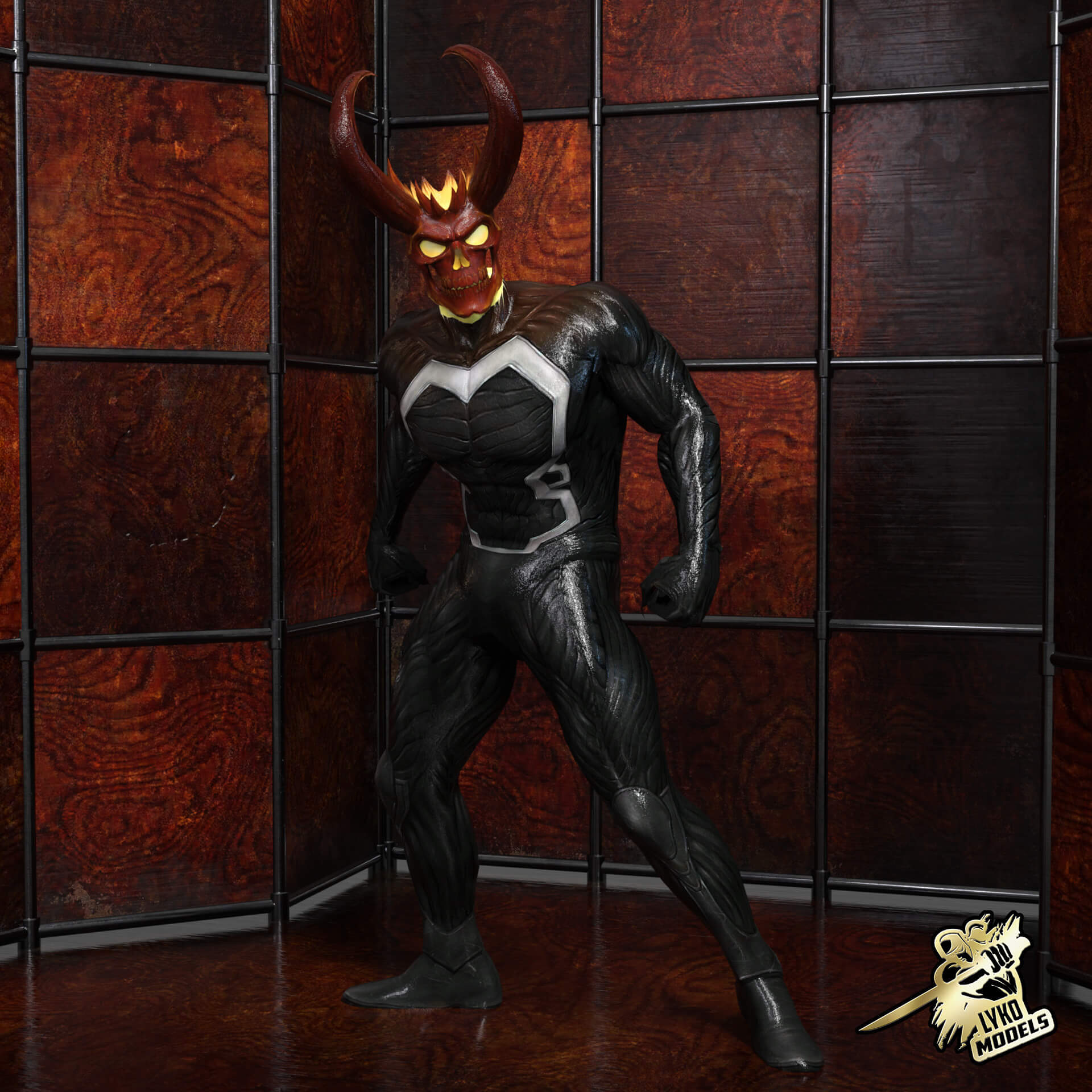Marvel Ghost Rider King of Hell Outfit for G8M - Daz Content by LykoModels