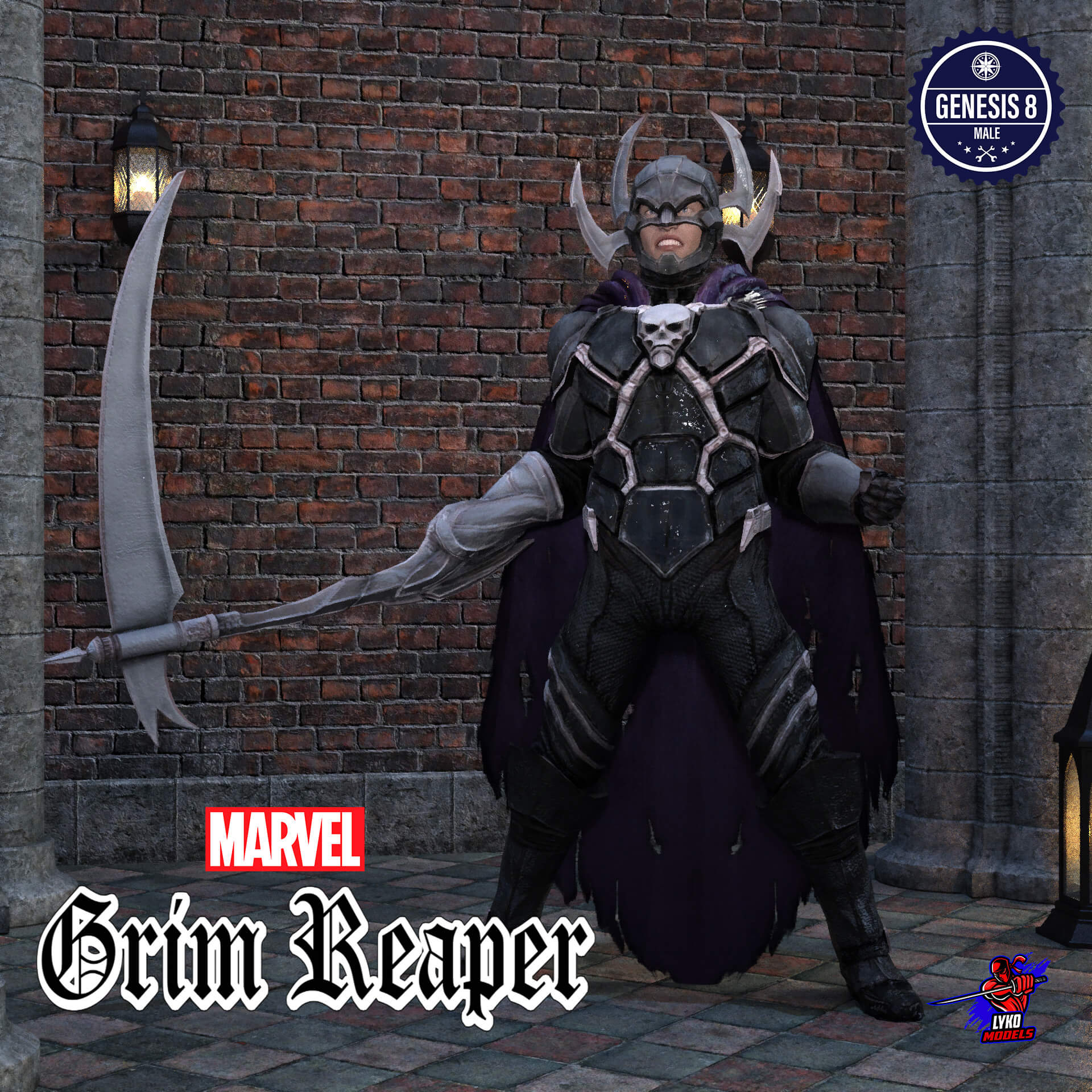 Marvel Grim Reaper Outfit for G8M - Daz Content by LykoModels