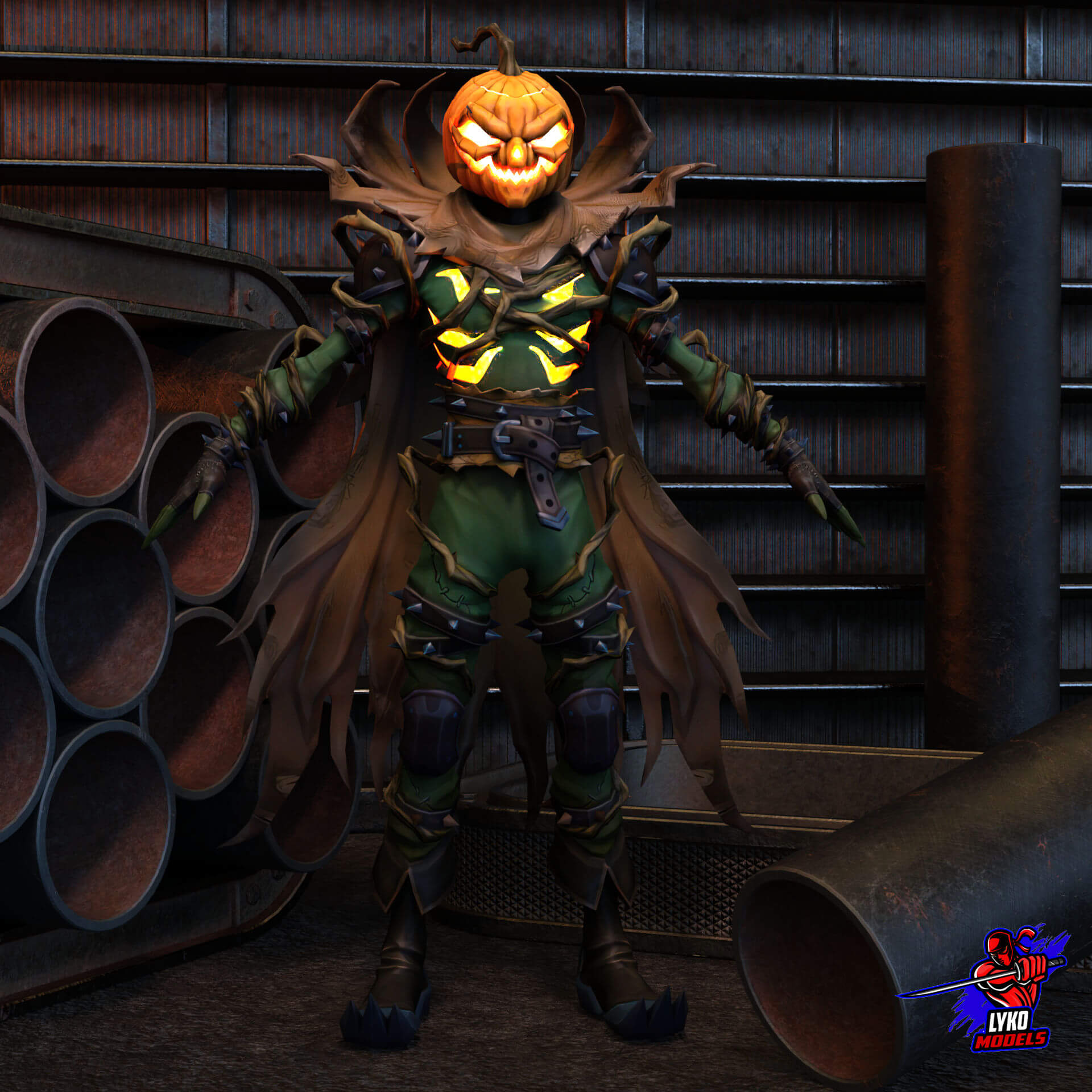 Marvel Jack O Lantern Outfit for G8M - Daz Content by LykoModels