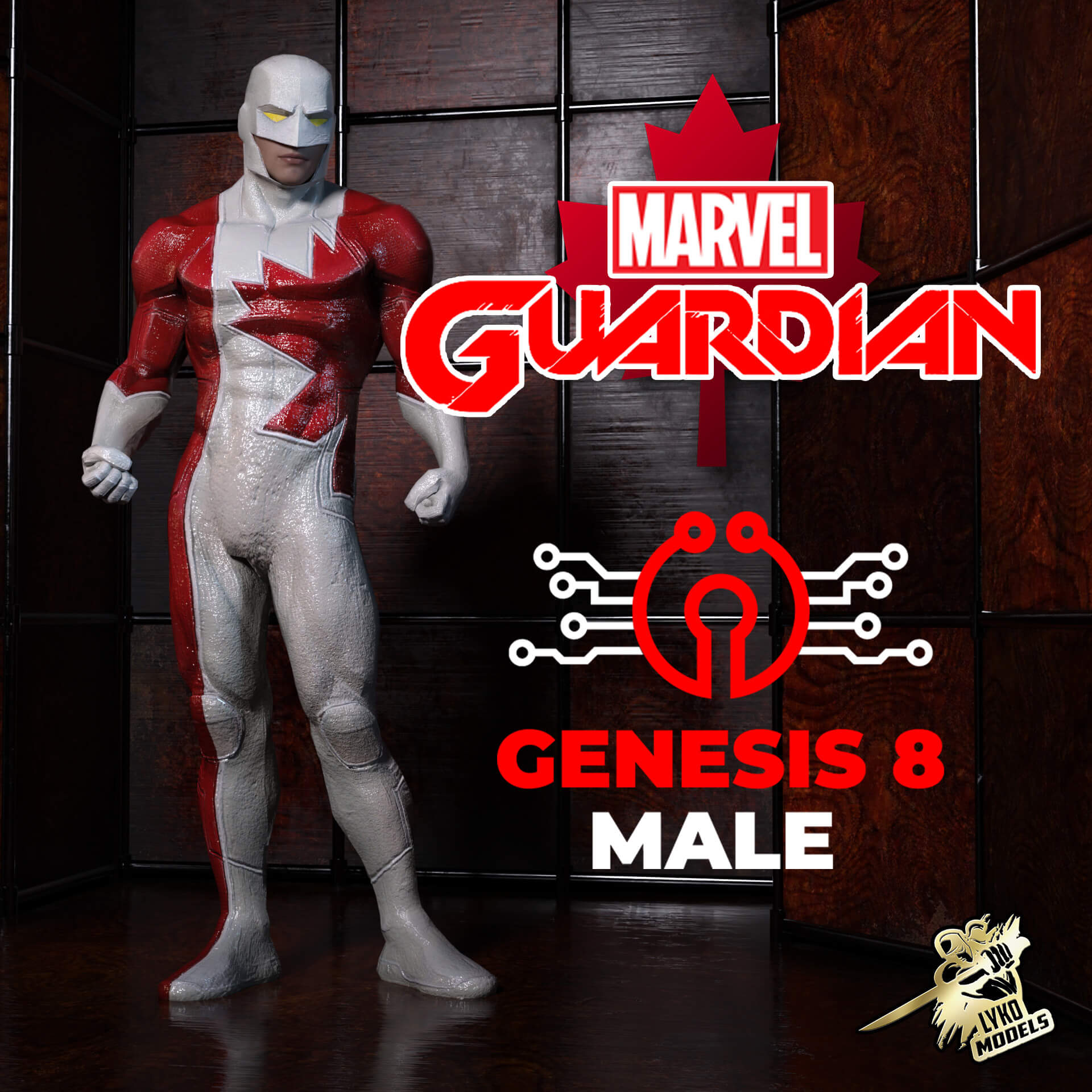 Marvel The Guardian Outfit for Genesis 8 Male - Daz Content by LykoModels