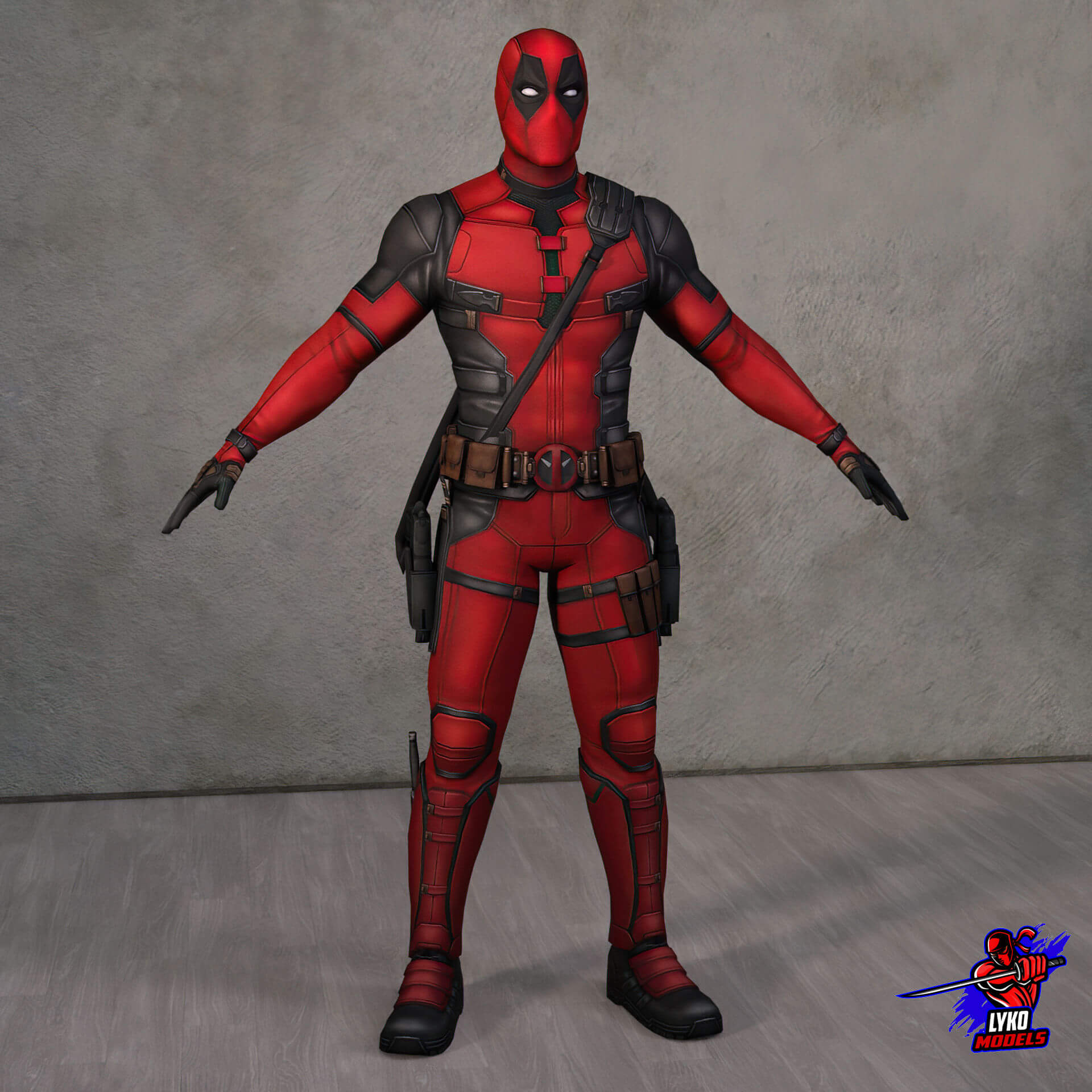 MCU Deadpool Outfit for Genesis 8 Male - Daz Content by LykoModels