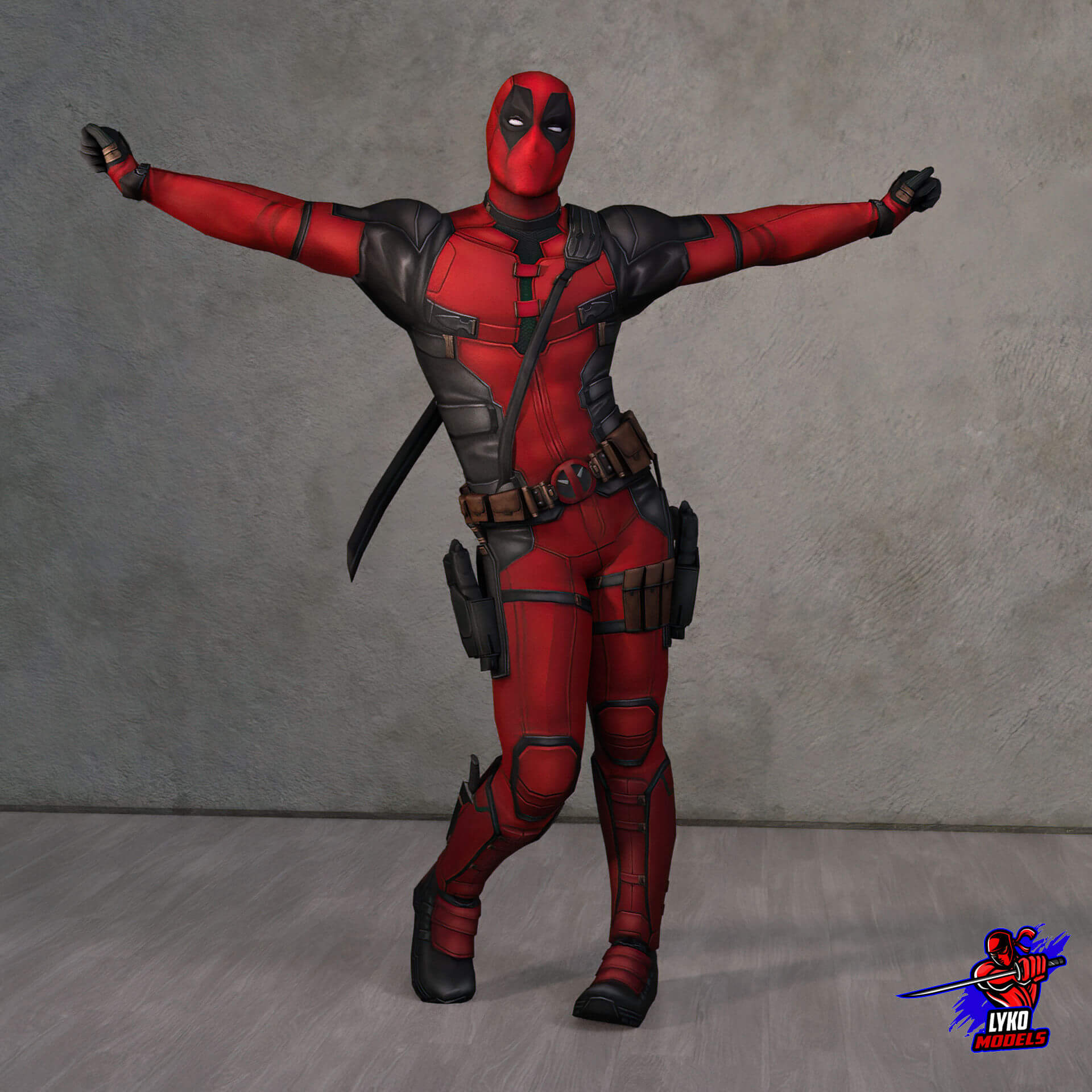 MCU Deadpool Outfit for Genesis 8 Male - Daz Content by LykoModels