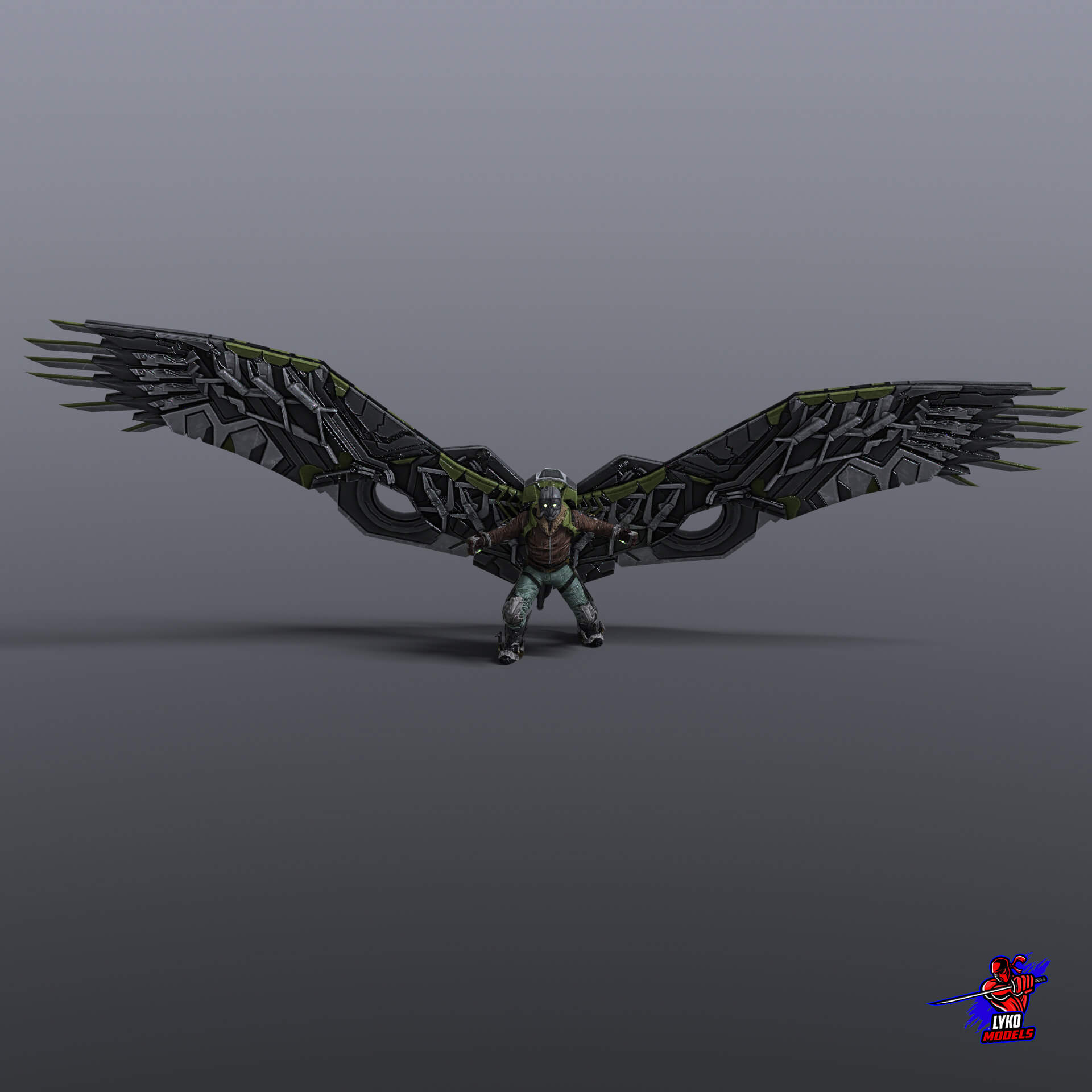 MCU Vulture Outfit for G8M - Daz Content by LykoModels