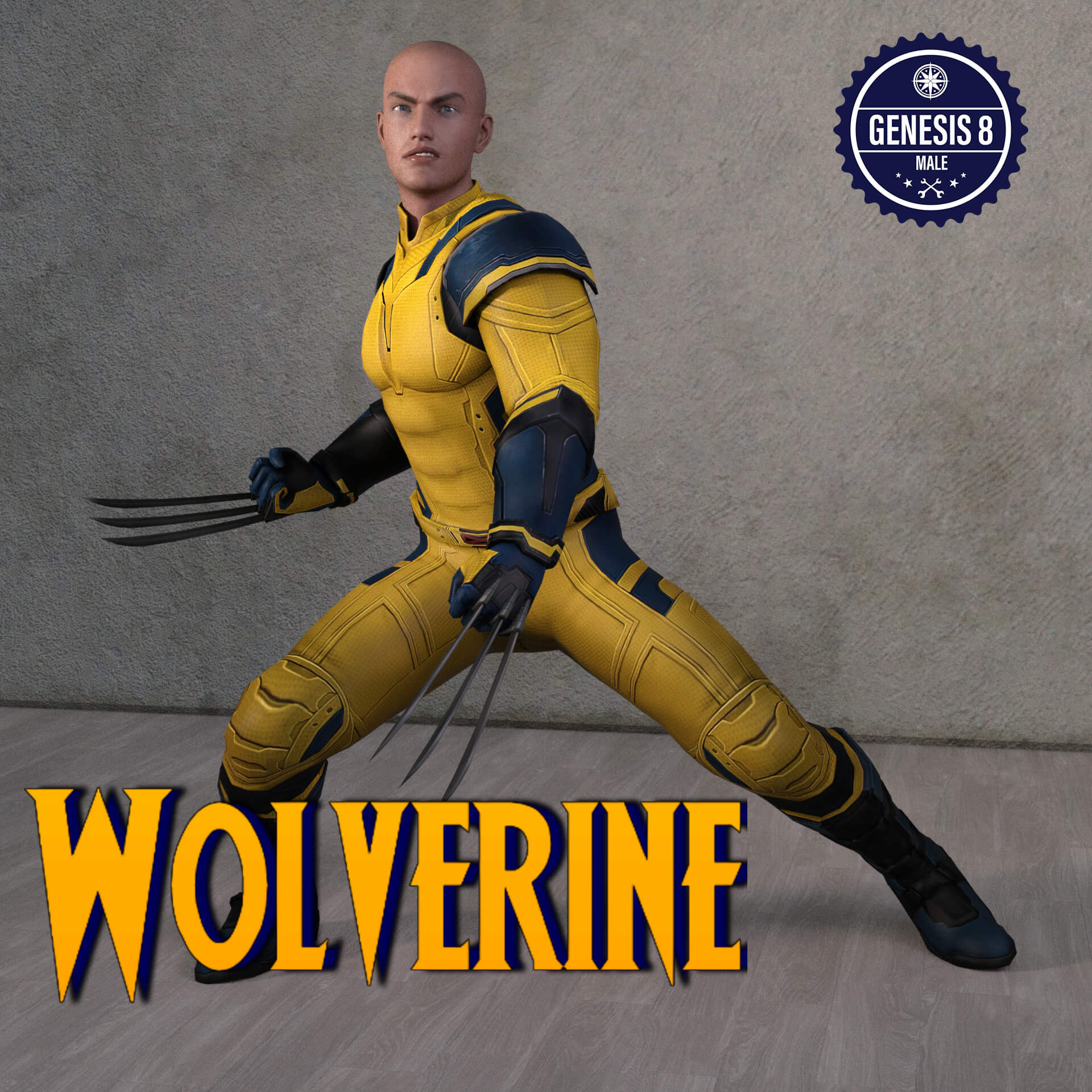 MCU Wolverine Outfit for Genesis 8 Male - Daz Content by LykoModels