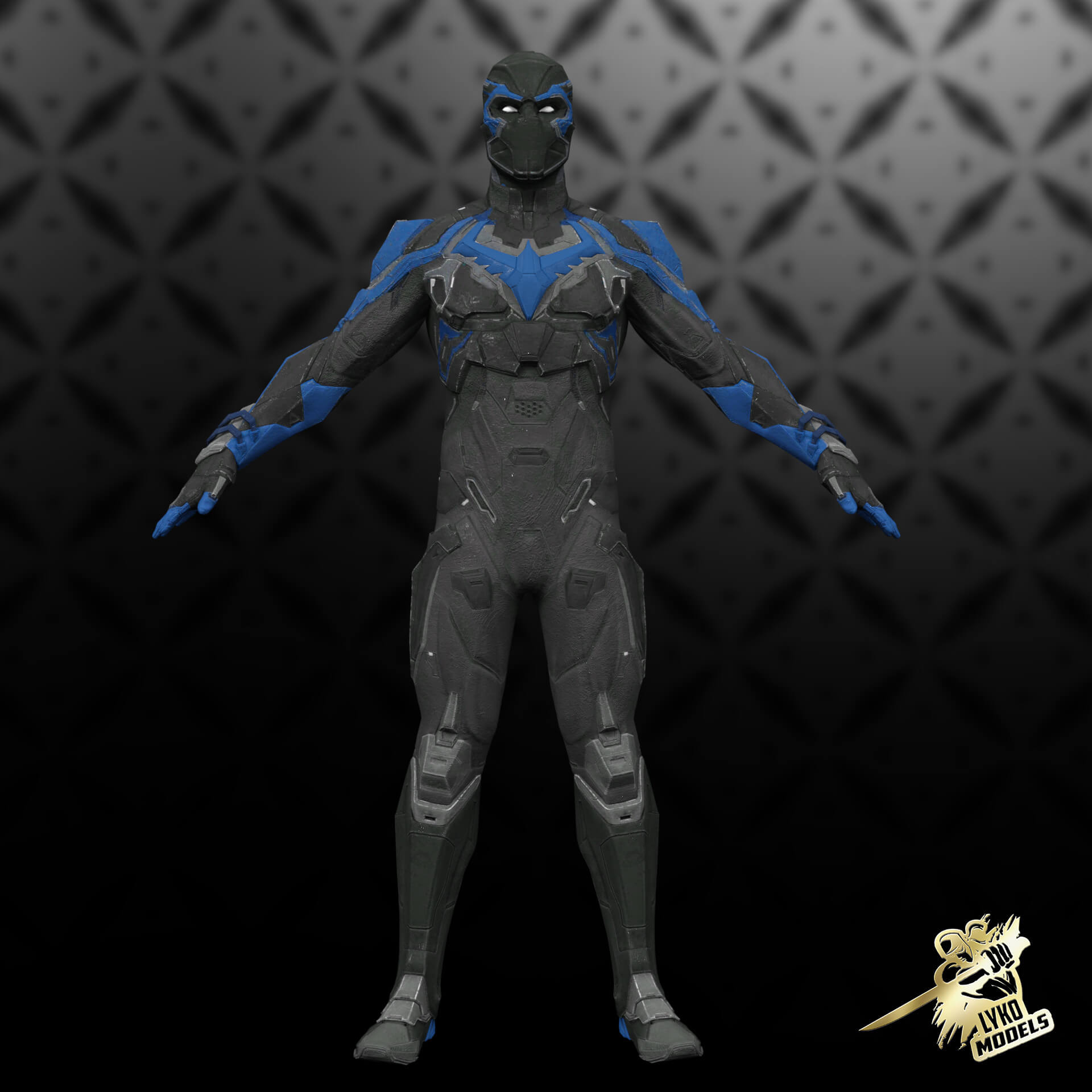 DC Metal Nightwing Outfit for G8M - Daz Content by LykoModels