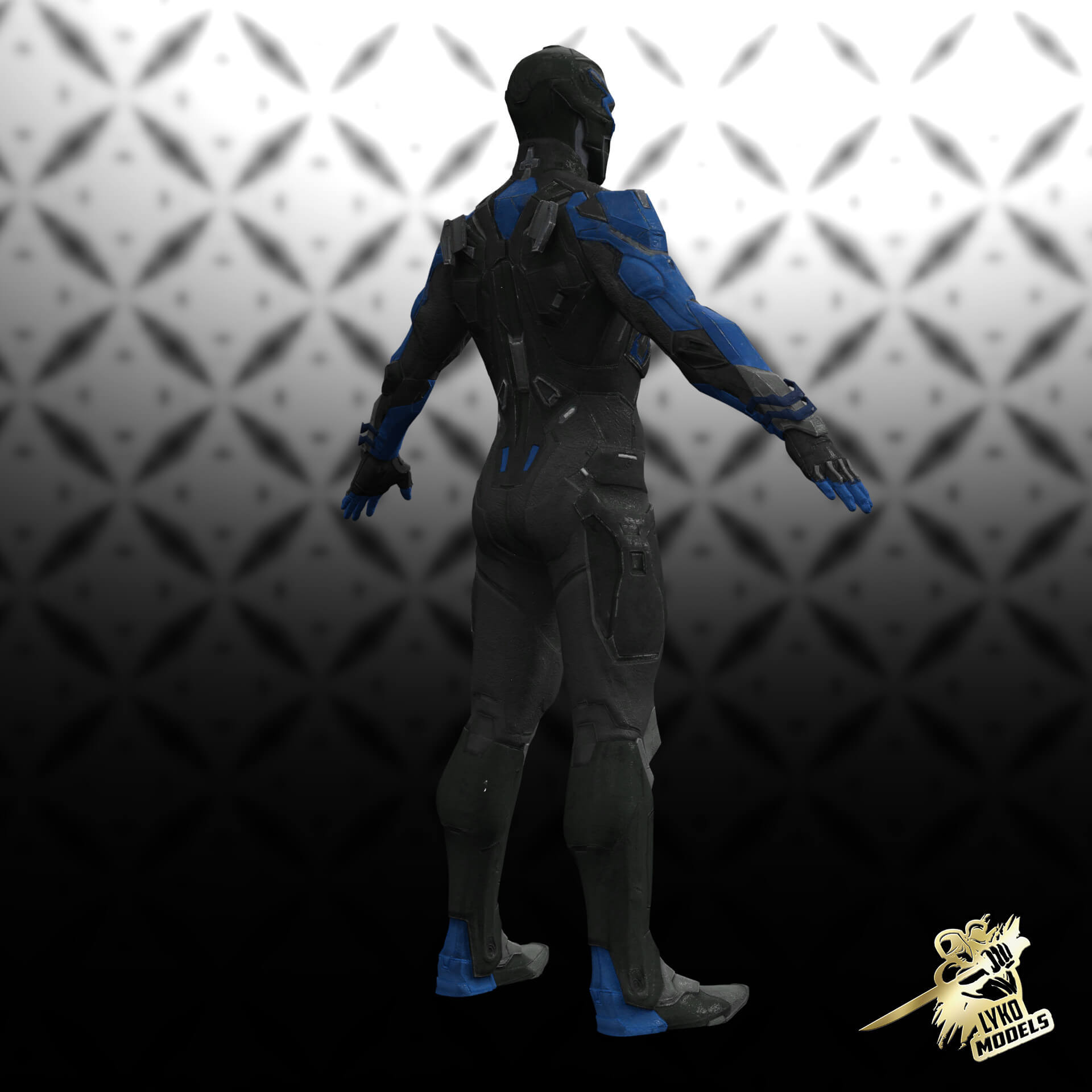 DC Metal Nightwing Outfit for G8M - Daz Content by LykoModels