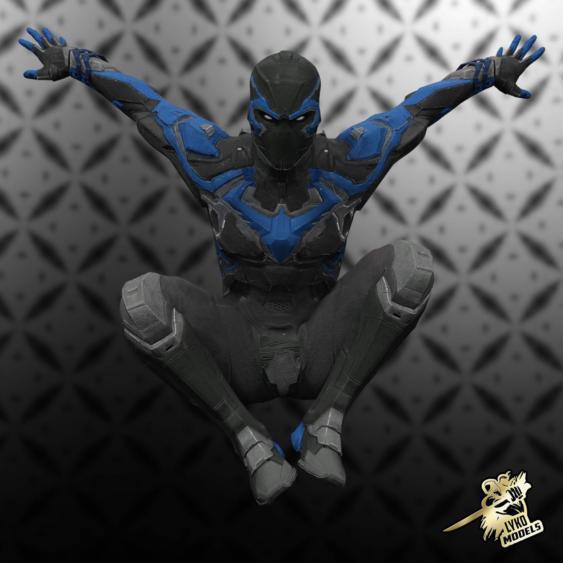 DC Metal Nightwing Outfit for G8M - Daz Content by LykoModels