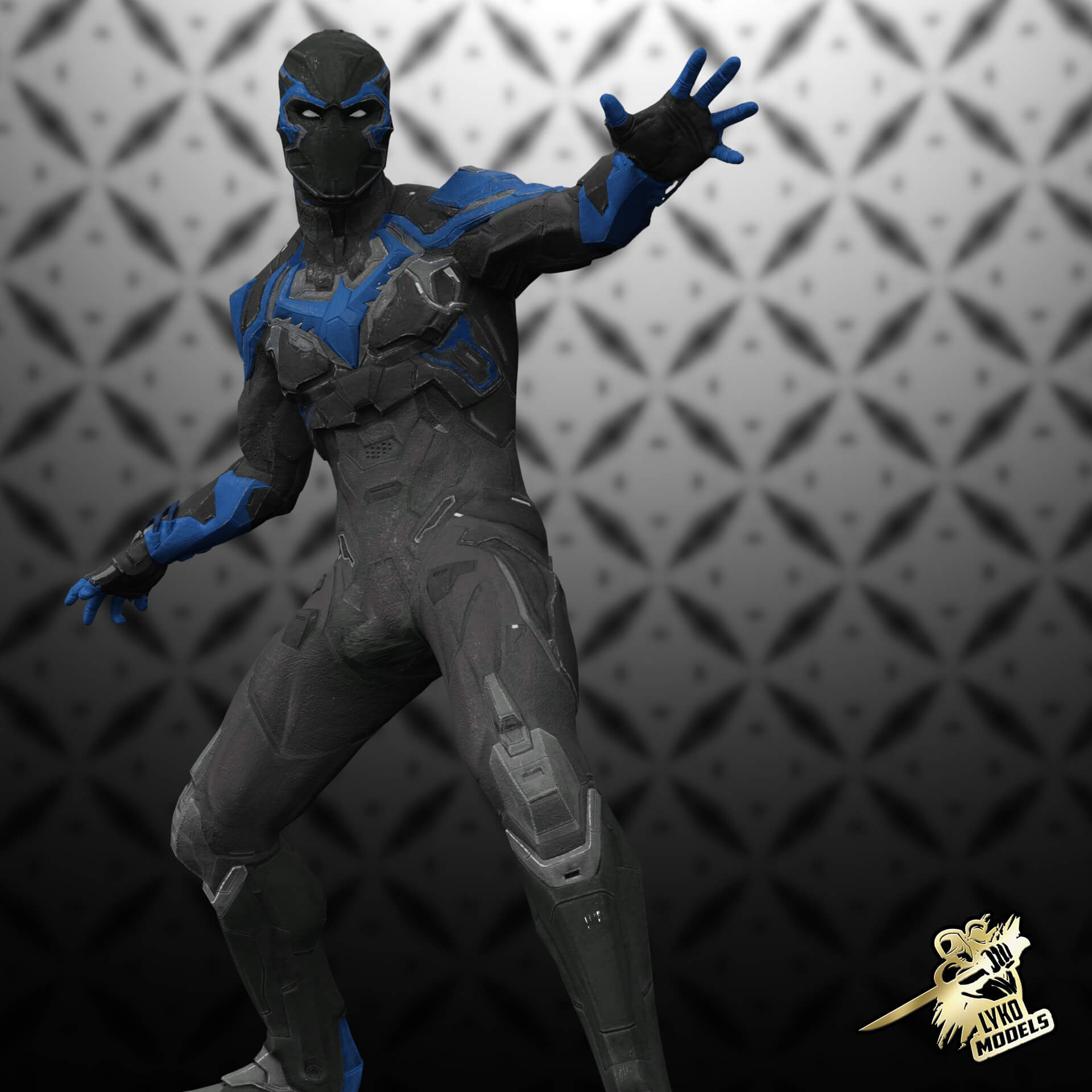 DC Metal Nightwing Outfit for G8M - Daz Content by LykoModels