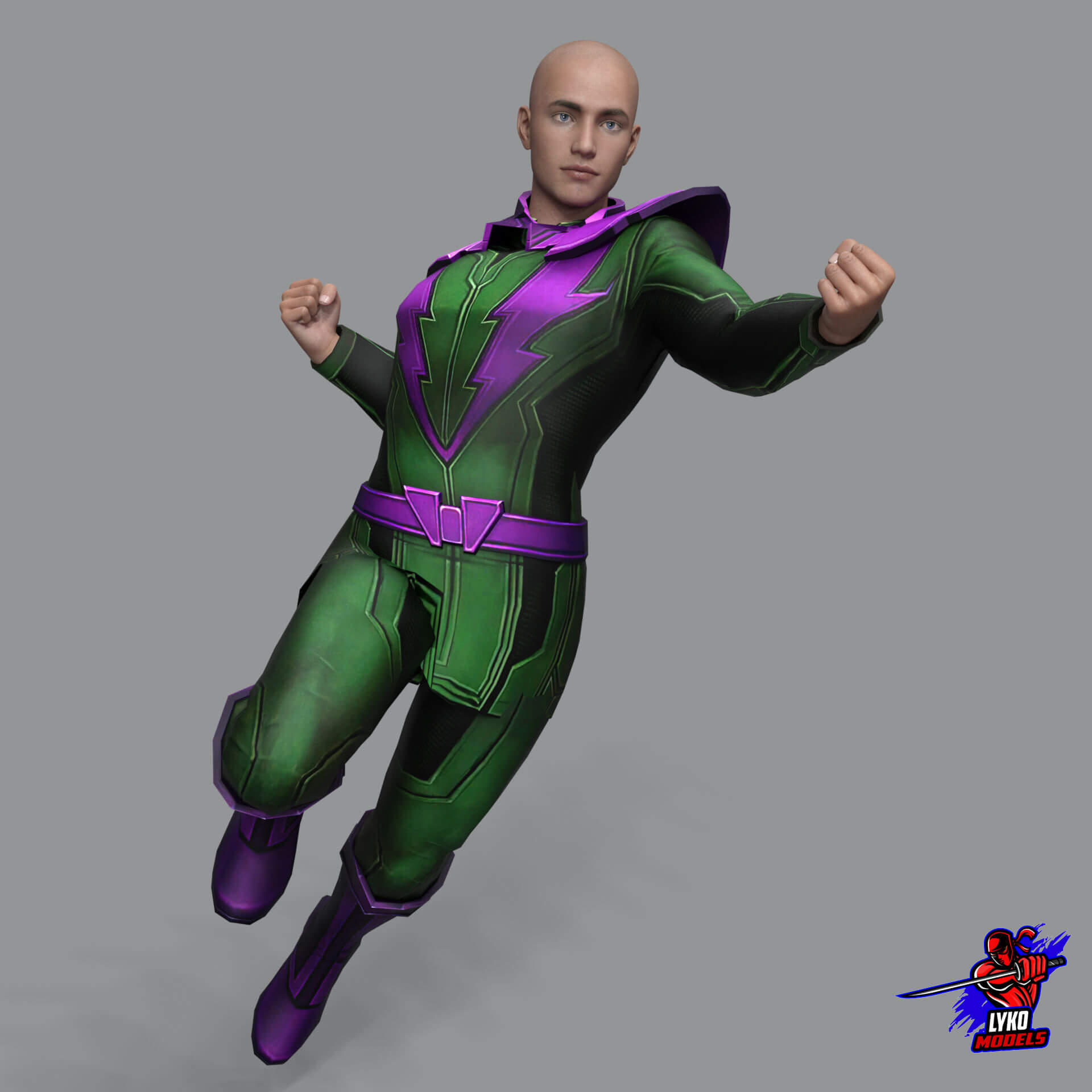 Marvel Molecule Man Outfit for G8M - Free Daz Content by LykoModels