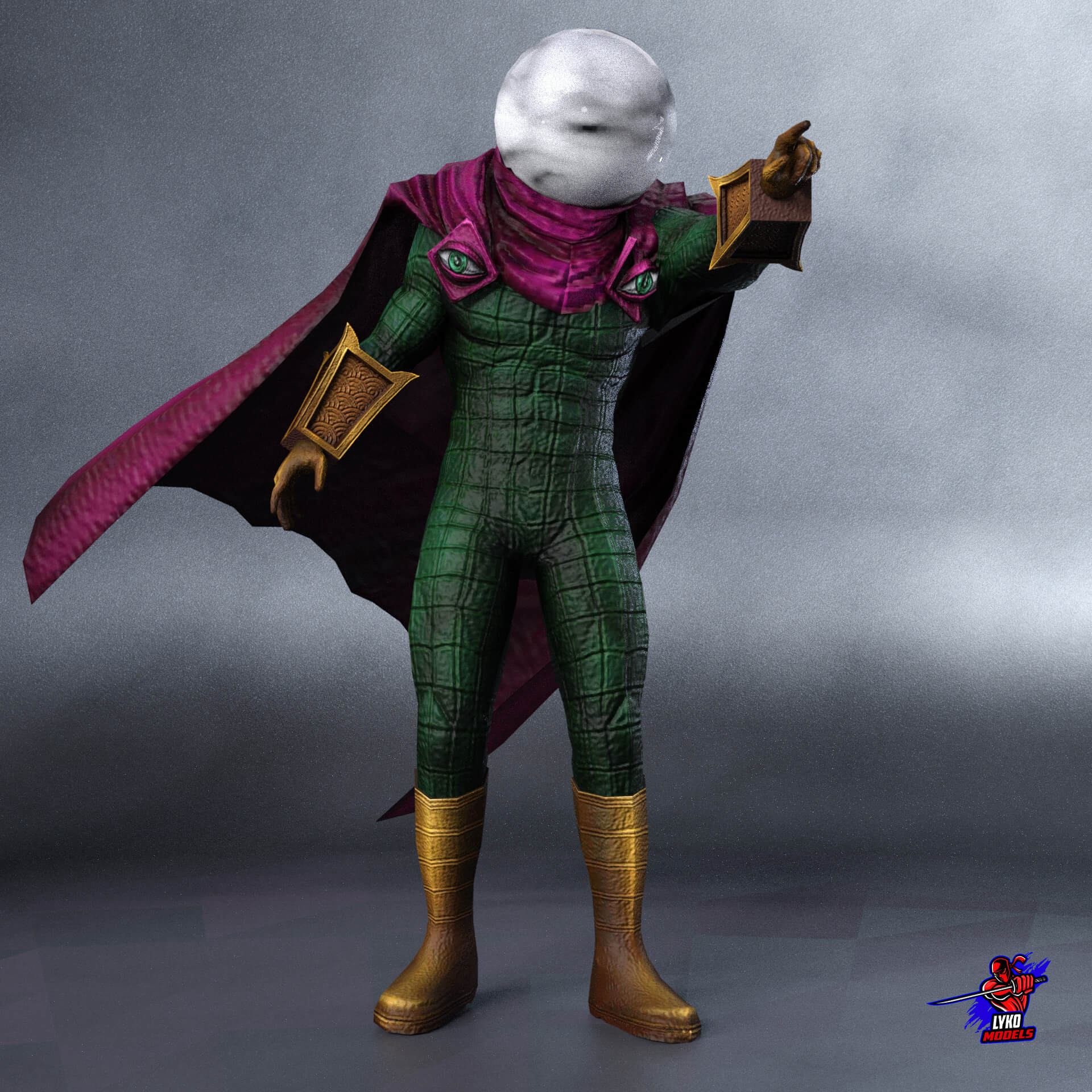 Mysterio Comic Outfit for G8M - Daz Content by LykoModels