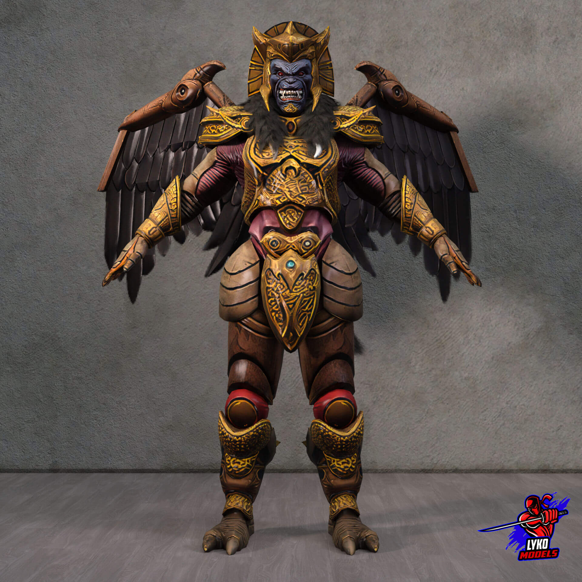 Power Rangers Goldar Outfit for G8M - Daz Content by LykoModels