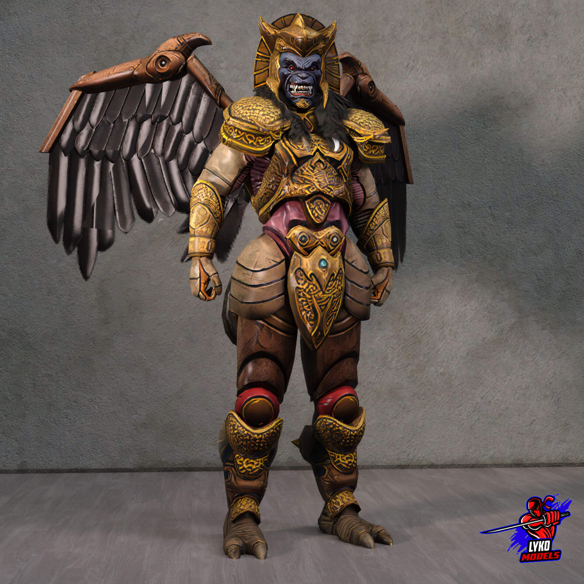 Power Rangers Goldar Outfit for G8M - Daz Content by LykoModels