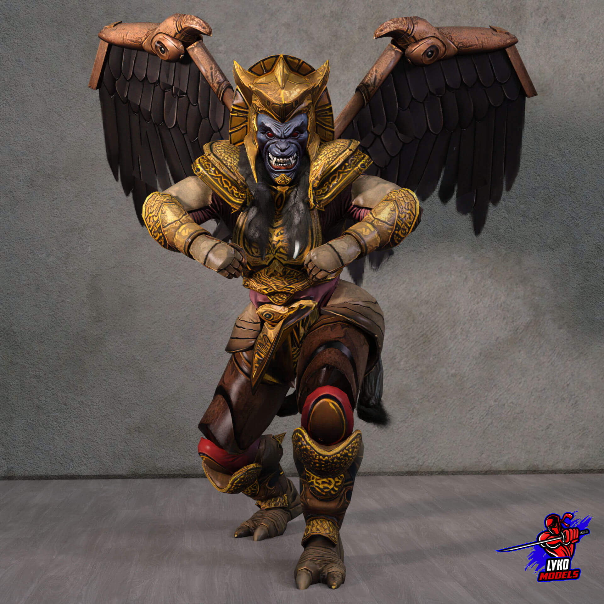 Power Rangers Goldar Outfit for G8M - Daz Content by LykoModels