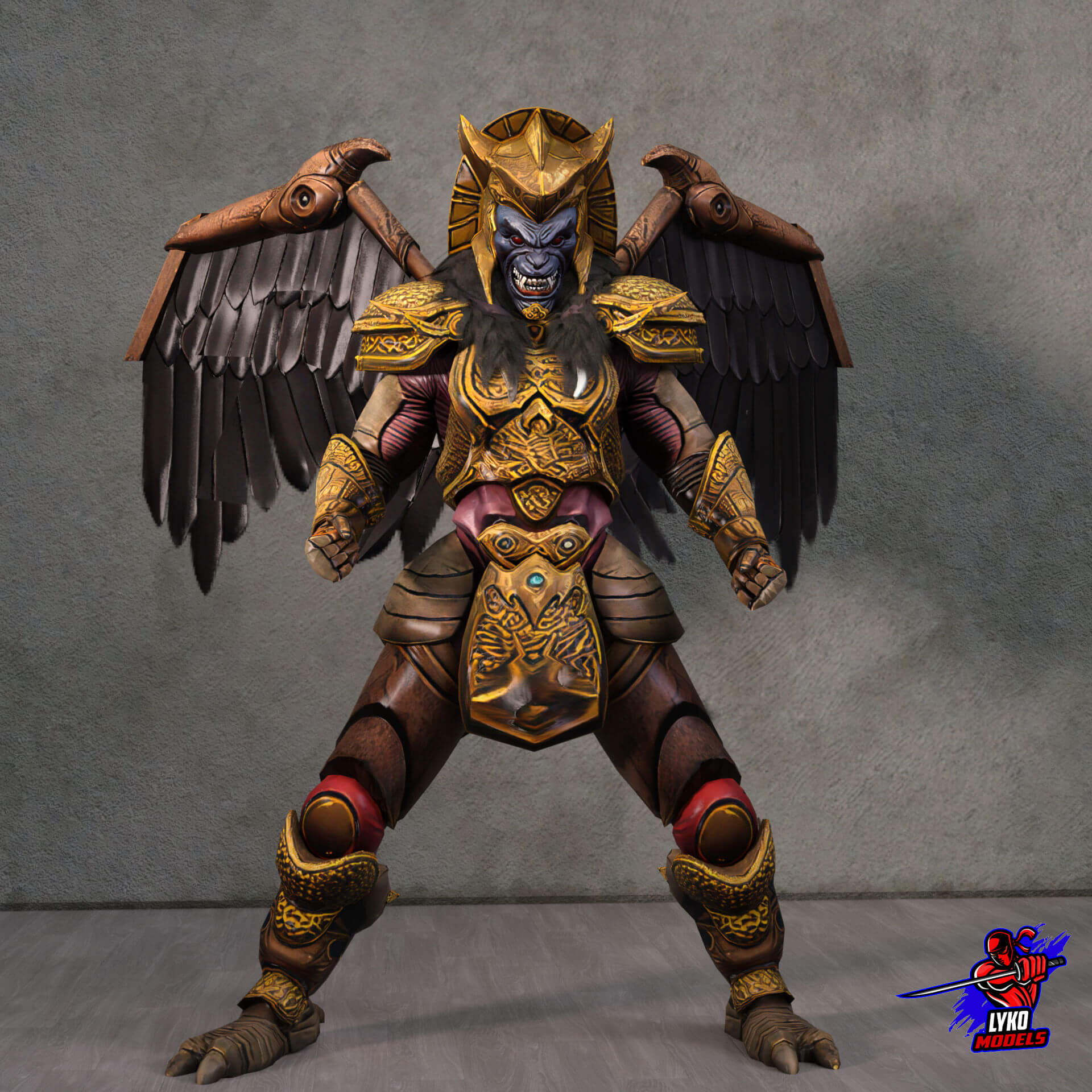 Power Rangers Goldar Outfit for G8M - Daz Content by LykoModels