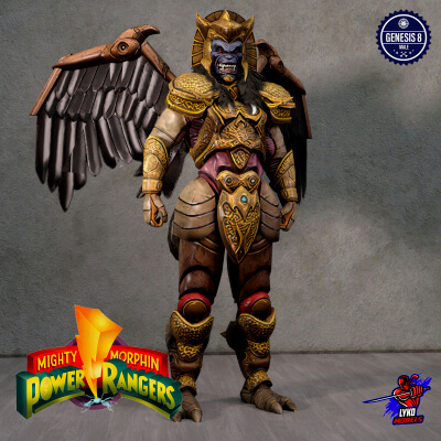 Power Rangers Goldar Outfit for G8M - Daz Content by LykoModels
