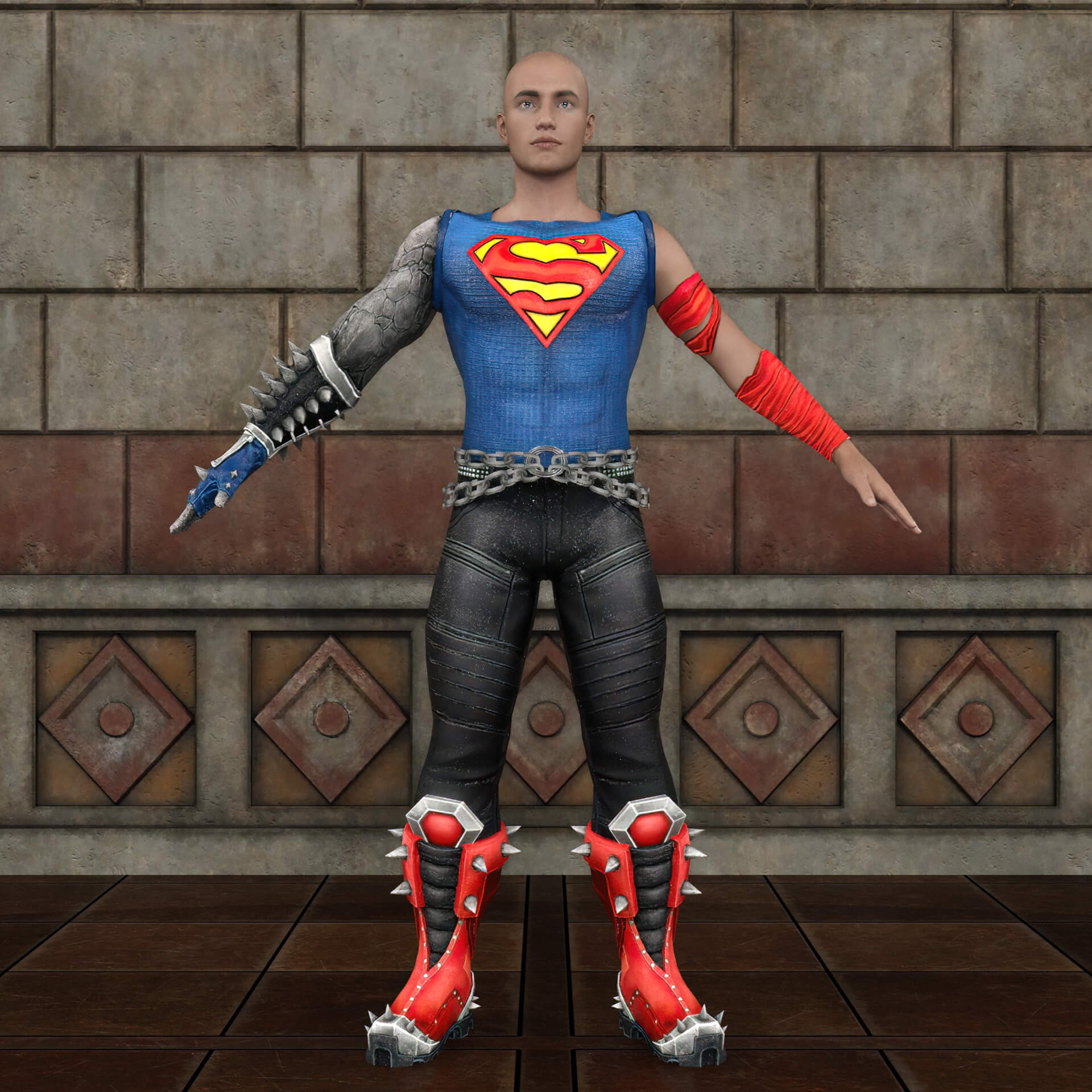 Superman Death Metal Outfit for G8M - Daz Content by LykoModels