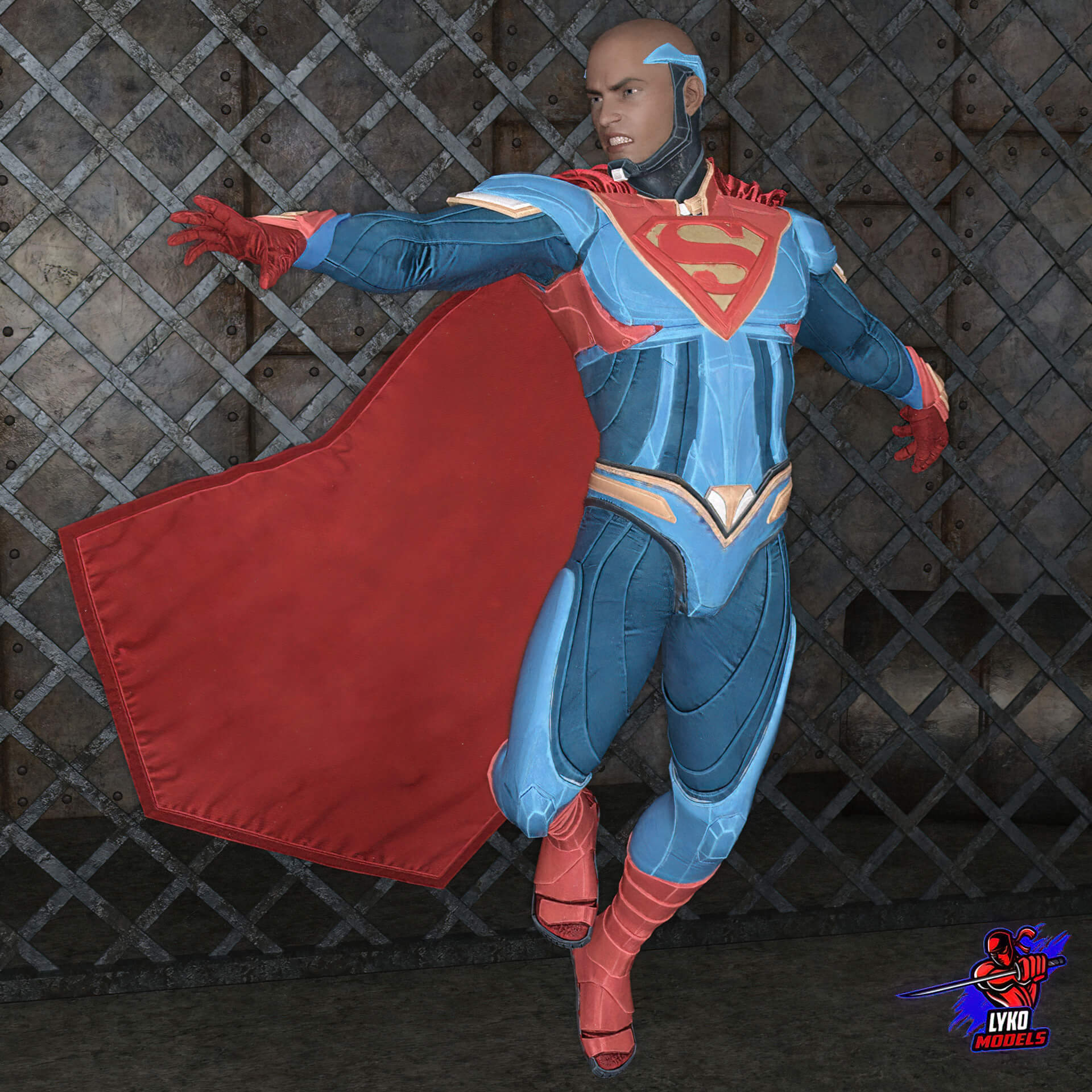 Superman Injustice 2 Outfit for G8M - Daz Content by LykoModels