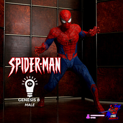 The Spectacular Spider-Man Outfit for G8M Daz Content by LykoModels