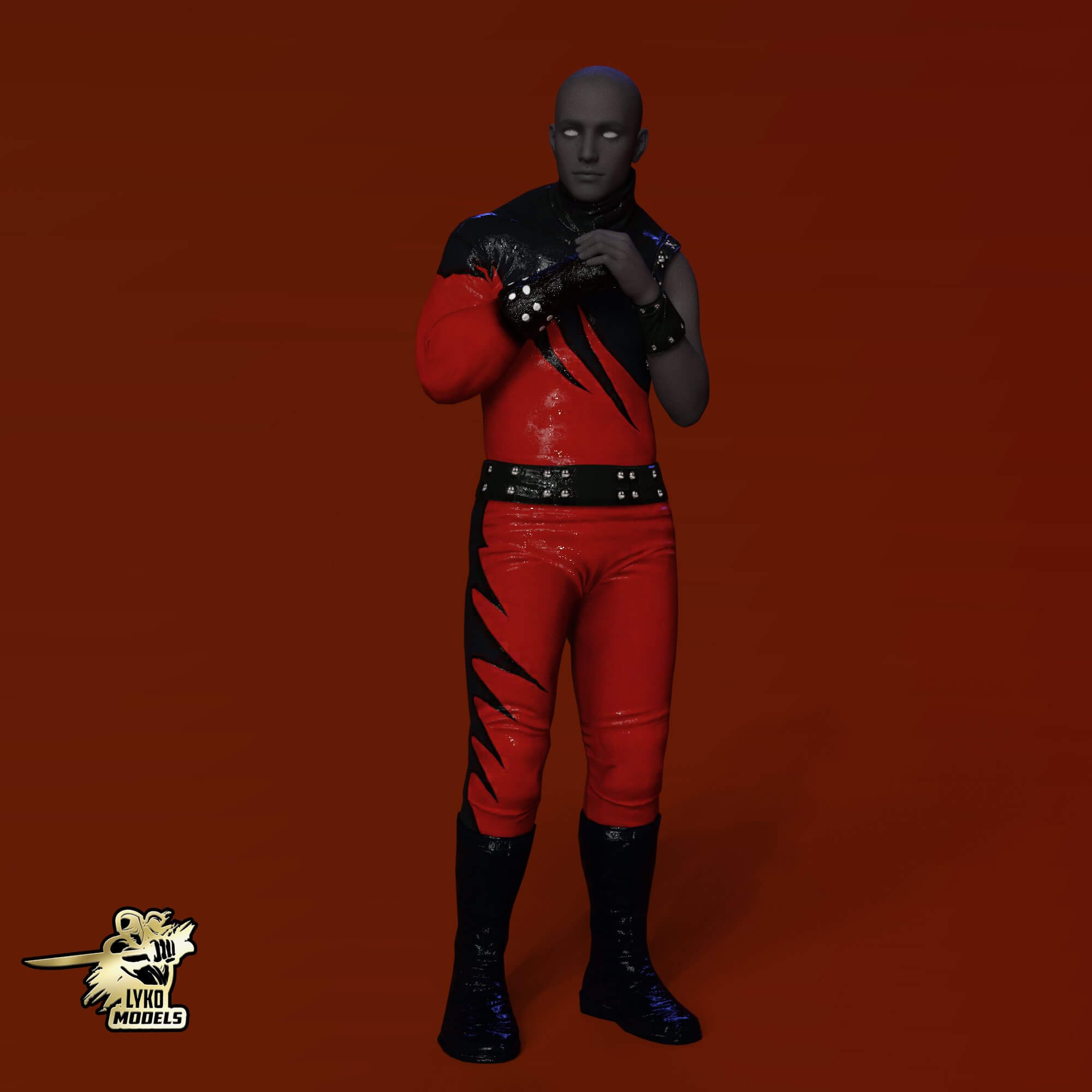 WWE Kane 1998 Costume For Genesis 8 Male - Daz Content by LykoModels