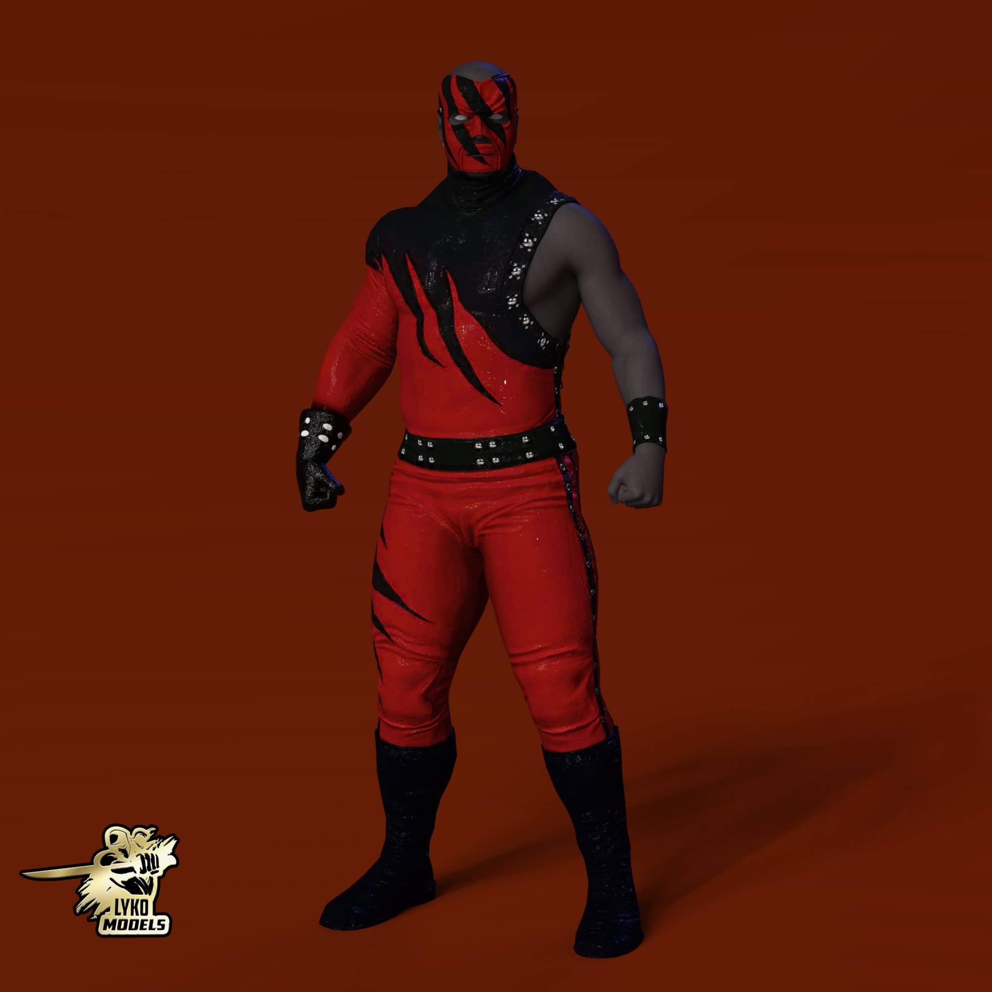 WWE Kane 1998 Costume For Genesis 8 Male - Daz Content by LykoModels