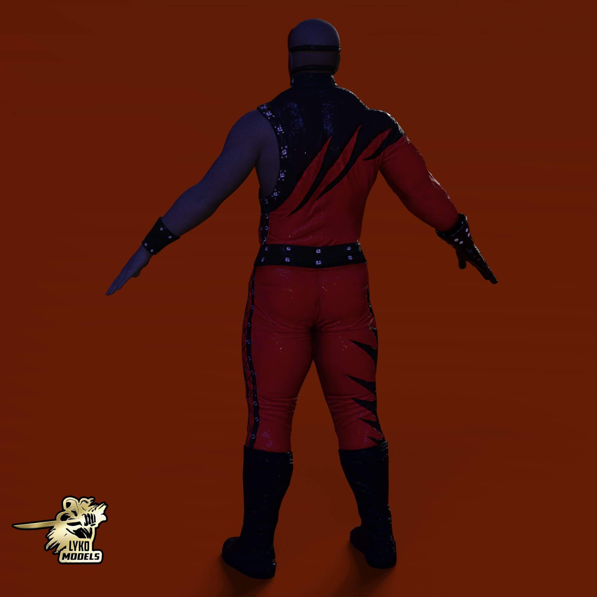 WWE Kane 1998 Costume For Genesis 8 Male - Daz Content by LykoModels