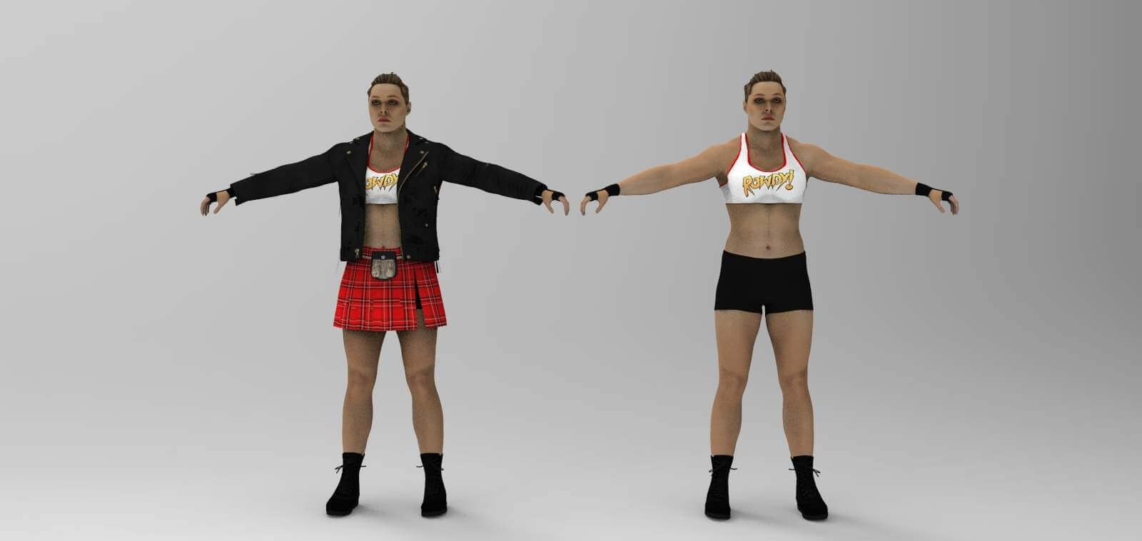 WWE Ronda Rousey - Free 3D Model by LykoModels