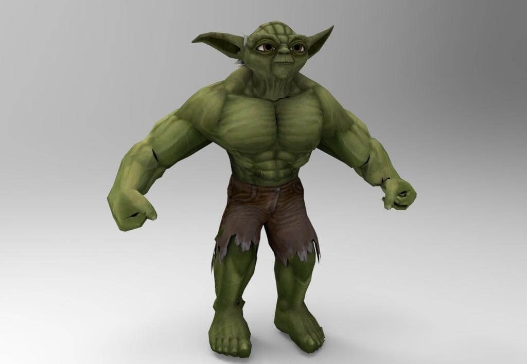 Yoda Hulk - 3D Model by LykoModels