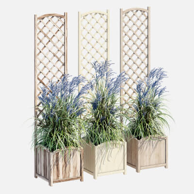 Elevated Planter with Trellis - 3D Model by lyskanych