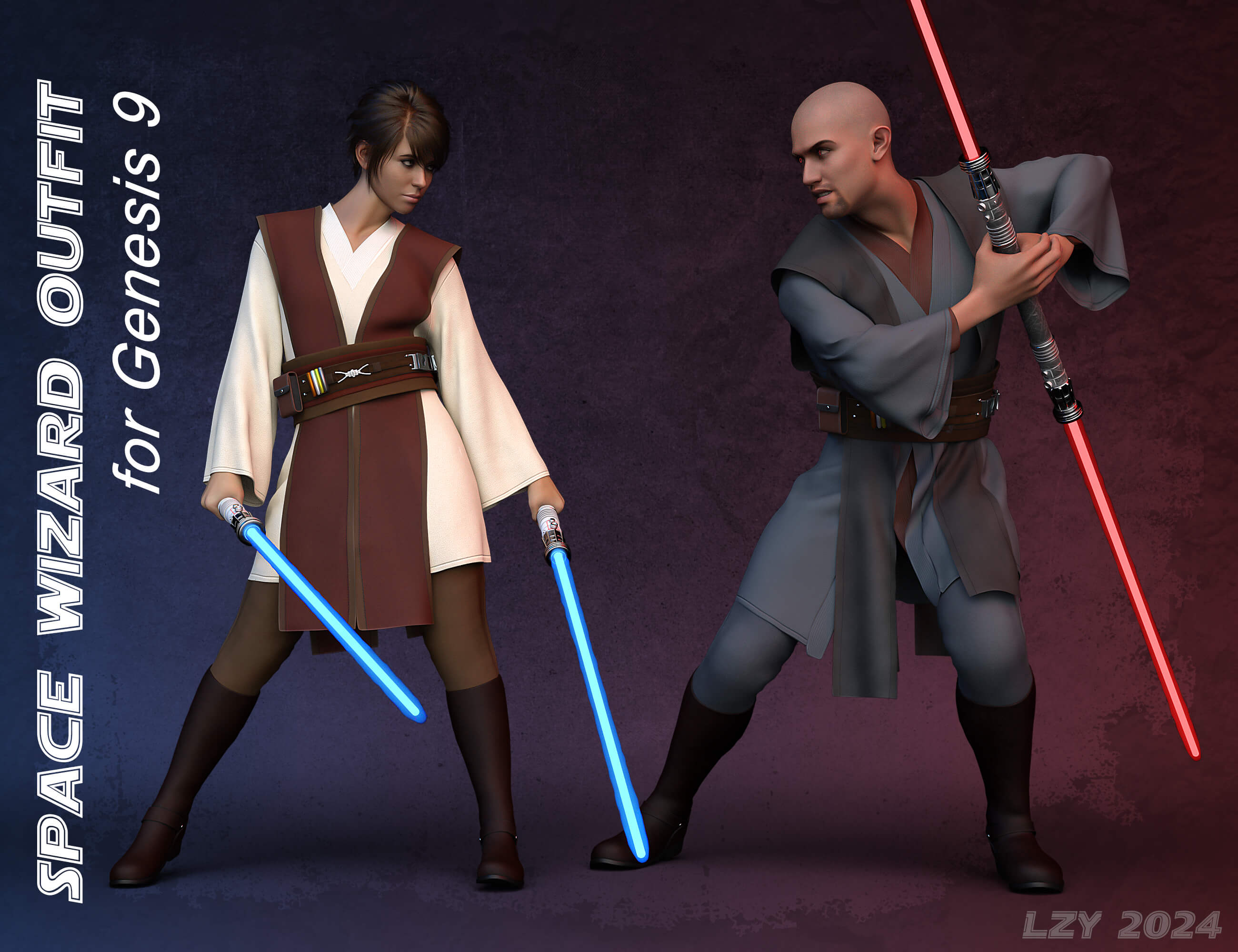 Lzy Space Wizard Outfit for Genesis 9 - Daz Content by LZY