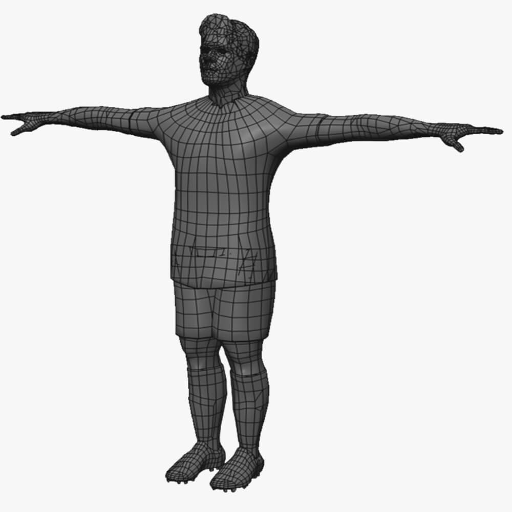 Lionel Messi Rigged Character - 3D Model by M kamran