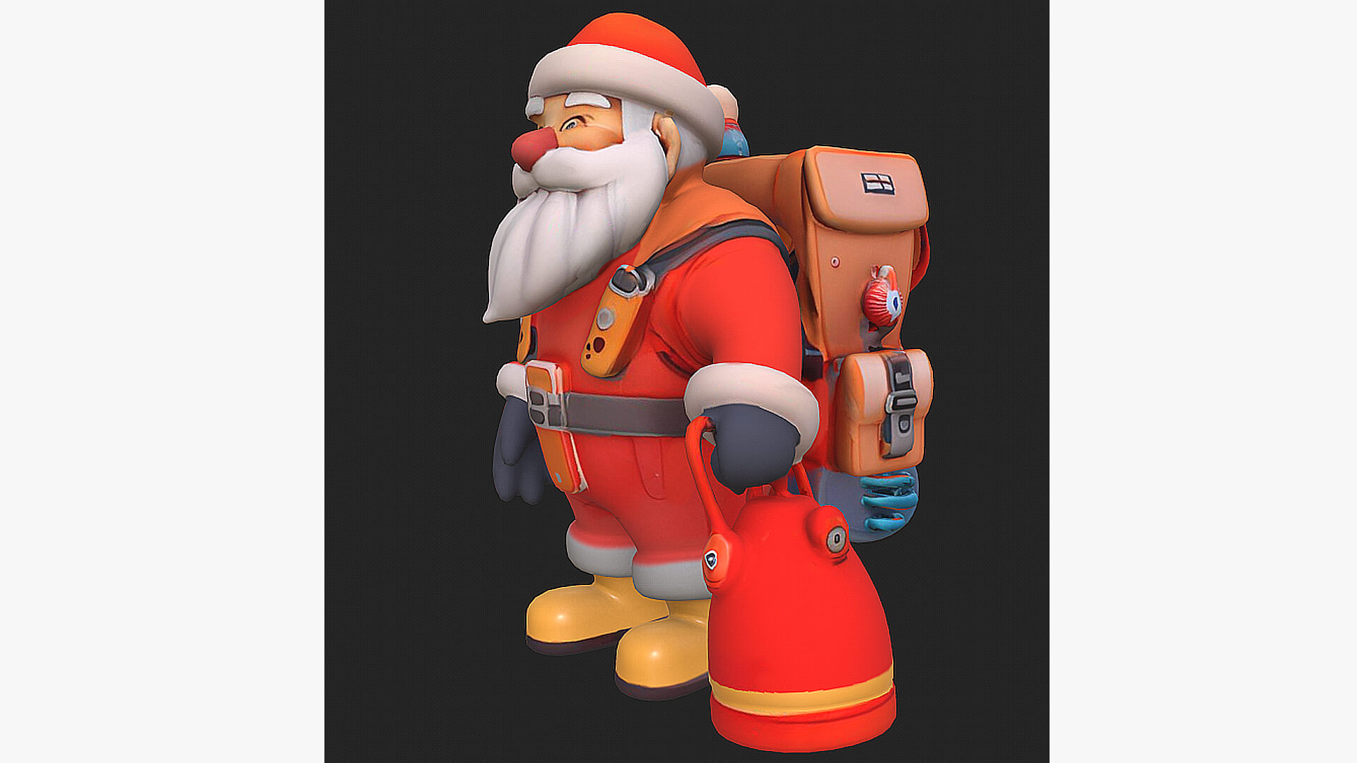 Santa Claus 3D Character (3D Printable) by M kamran