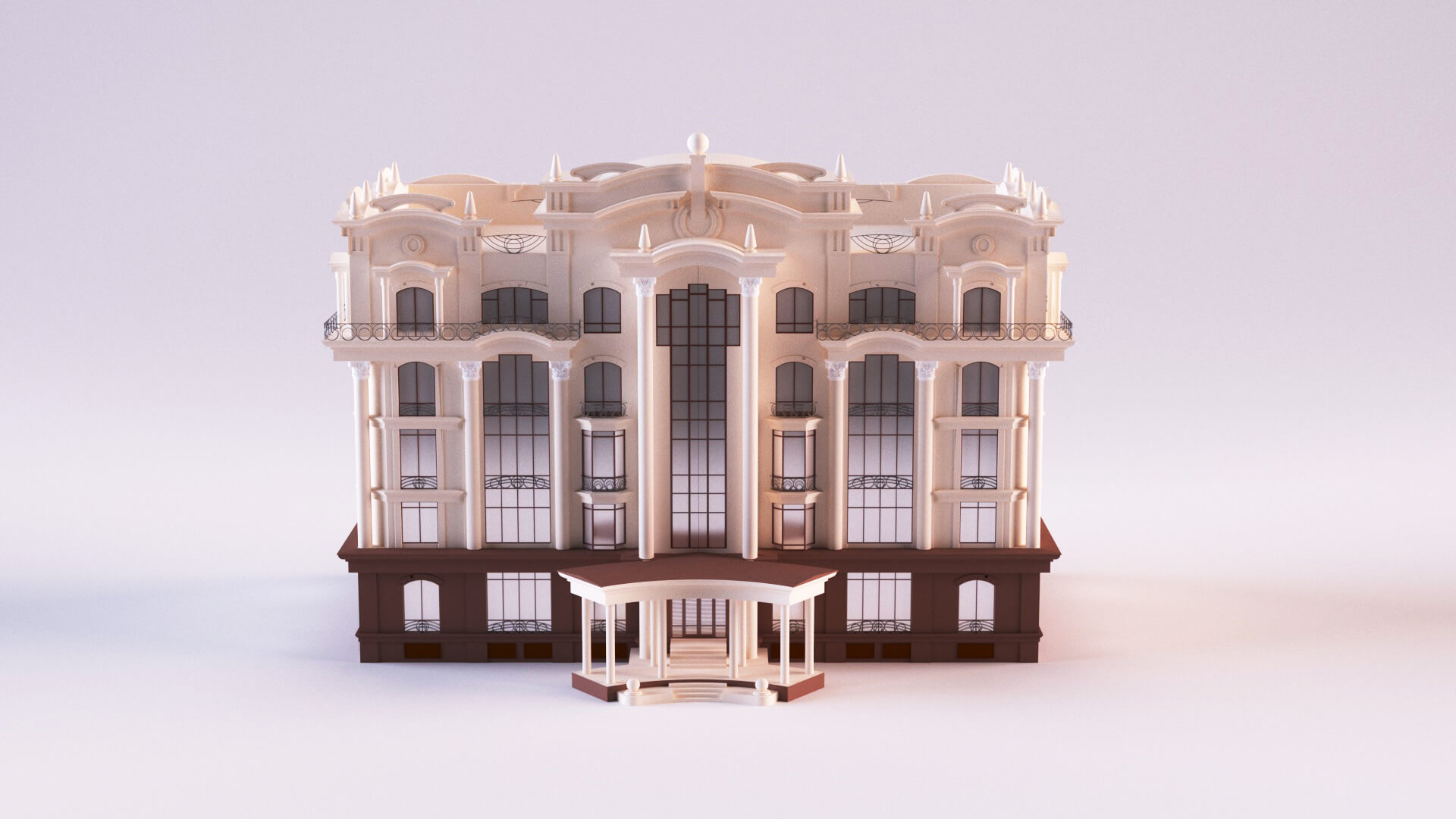 Classic Building - 3D Model by m-sali