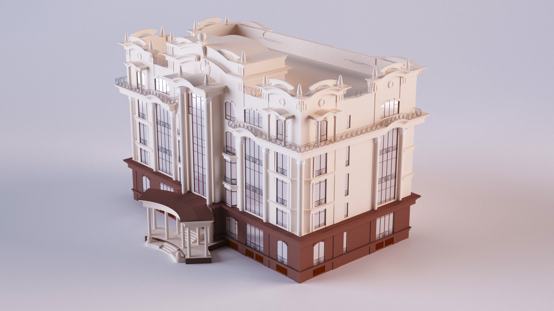 Classic Building - 3D Model by m-sali