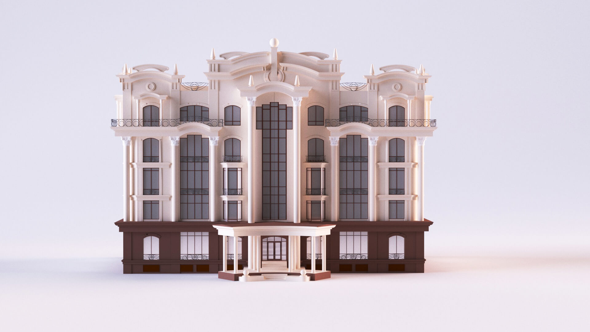 Classic Building - 3D Model by m-sali