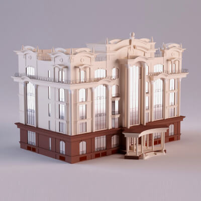 Classic Building - 3D Model by m-sali