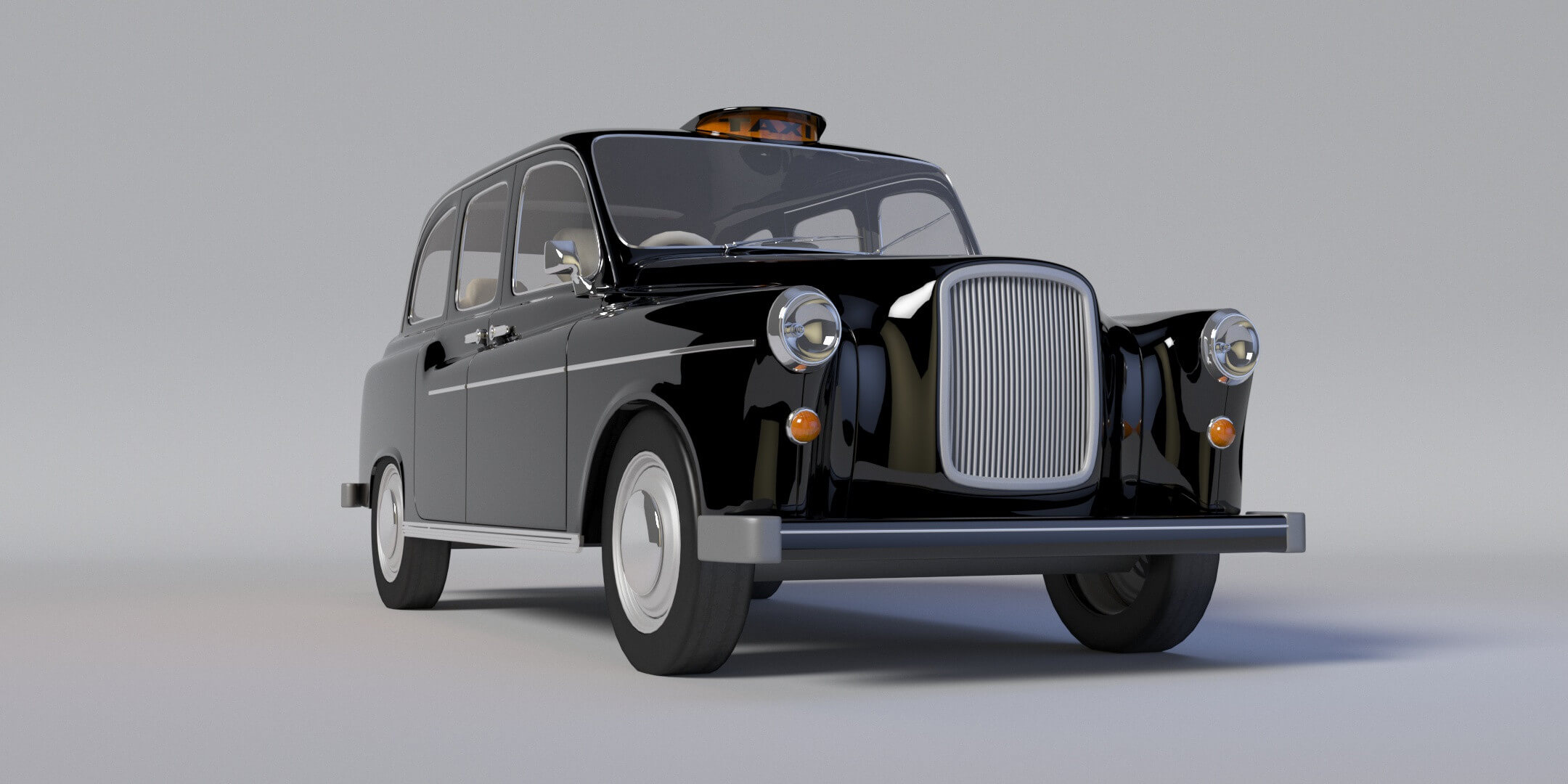 London Taxi - Austin Cab Schwarz 3D Model by m-sali