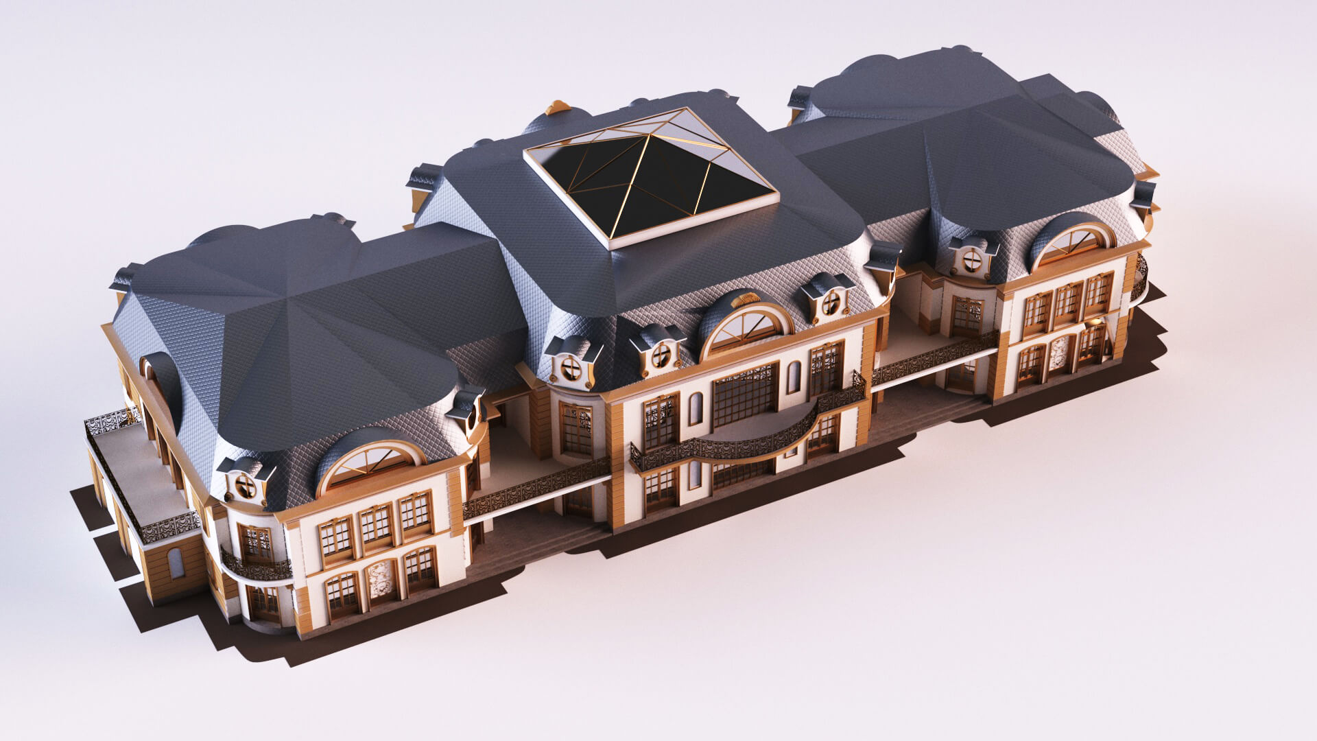 Neoclassical Building - 3D Model by m-sali