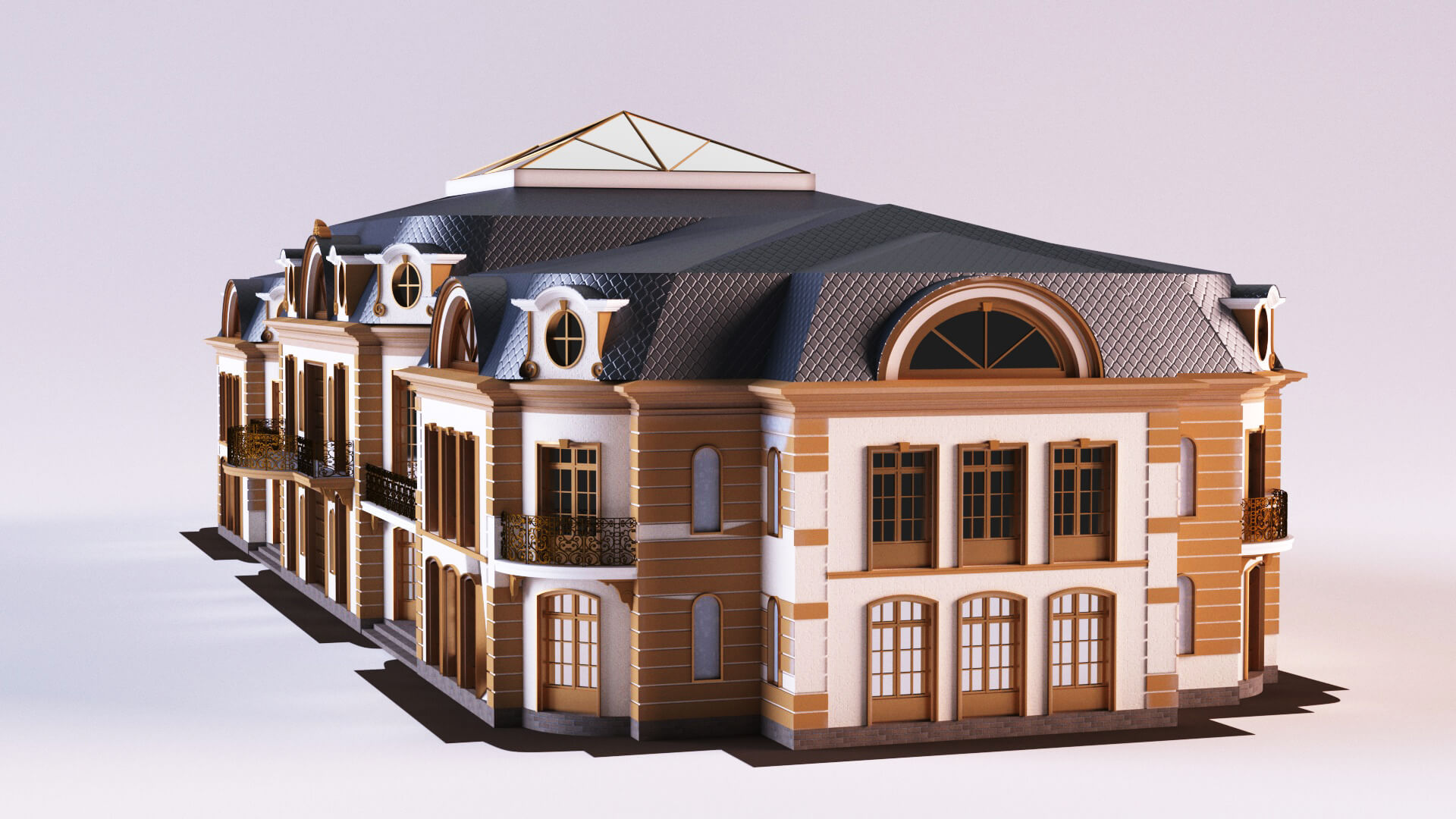 Neoclassical Building - 3D Model by m-sali